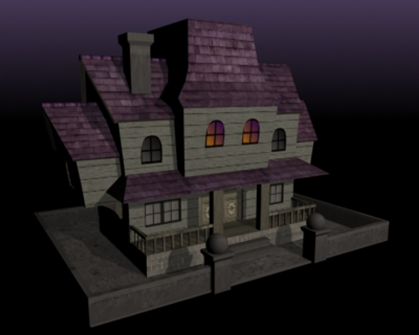 3d spooky house model