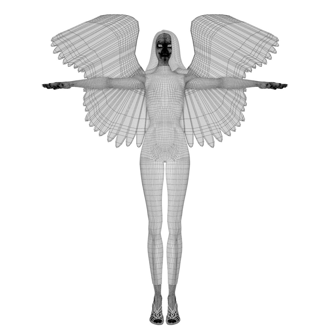 Angel Winged Model - TurboSquid 1443719