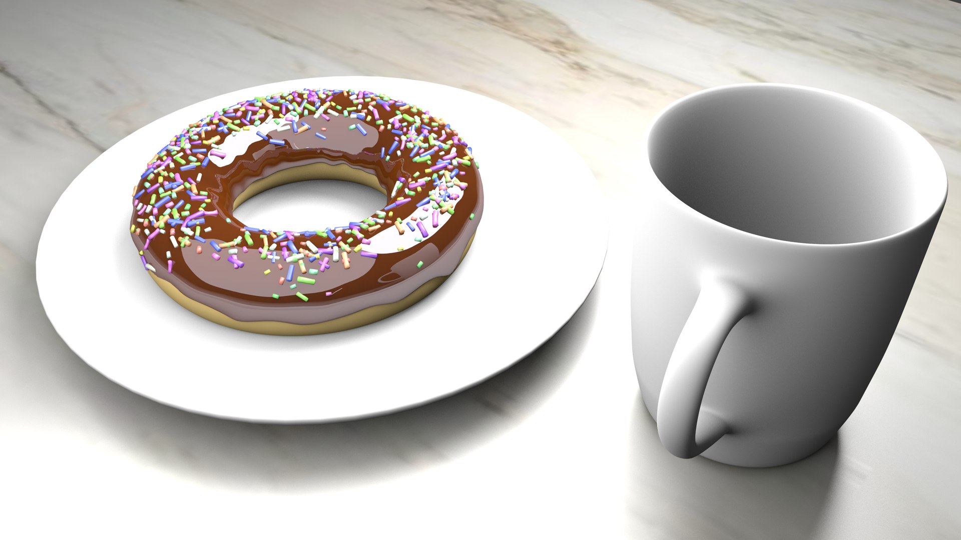3D model chocolate icing donut sprinkles - TurboSquid 1310958