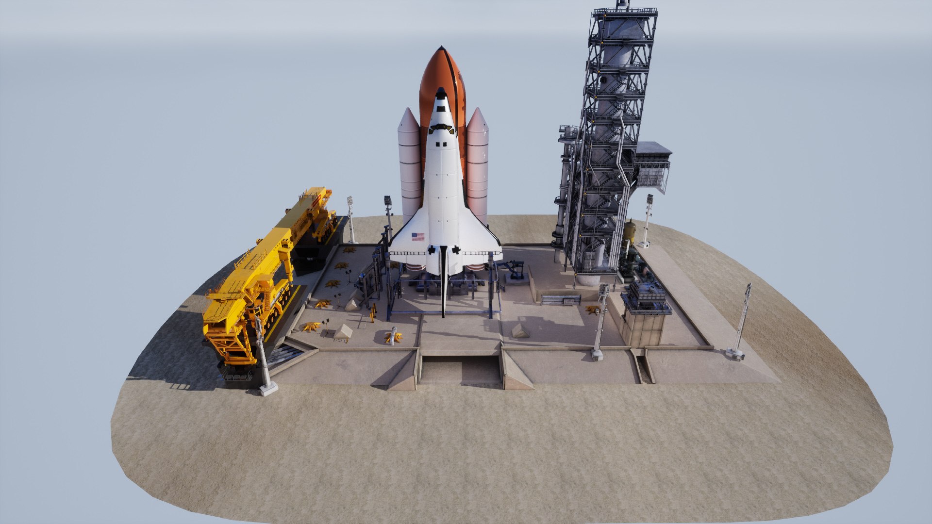 Space Shuttle Launch Realistic Environment 3D Model - TurboSquid 2105261