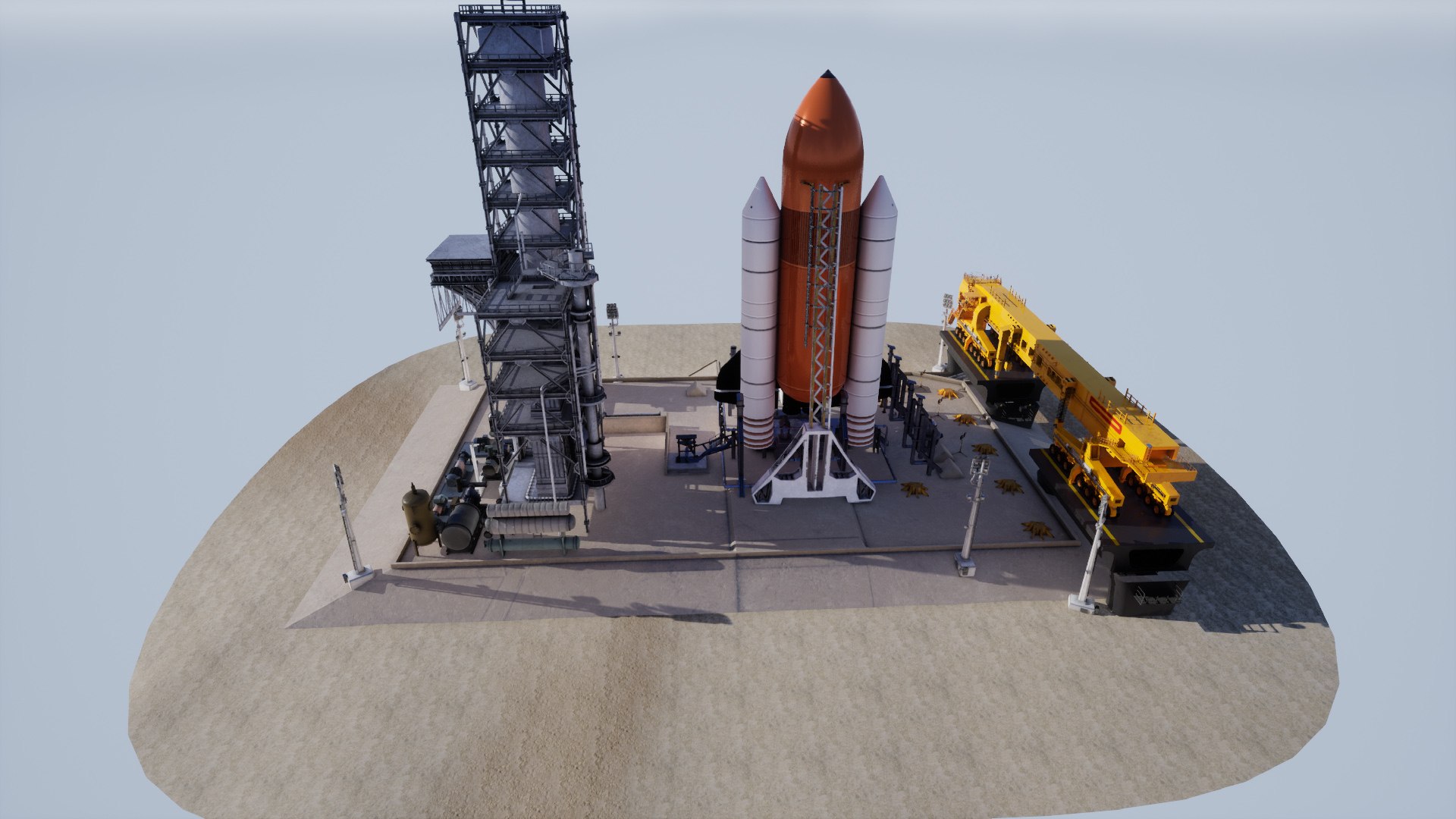 Space Shuttle Launch Realistic Environment 3D model - TurboSquid 2105261