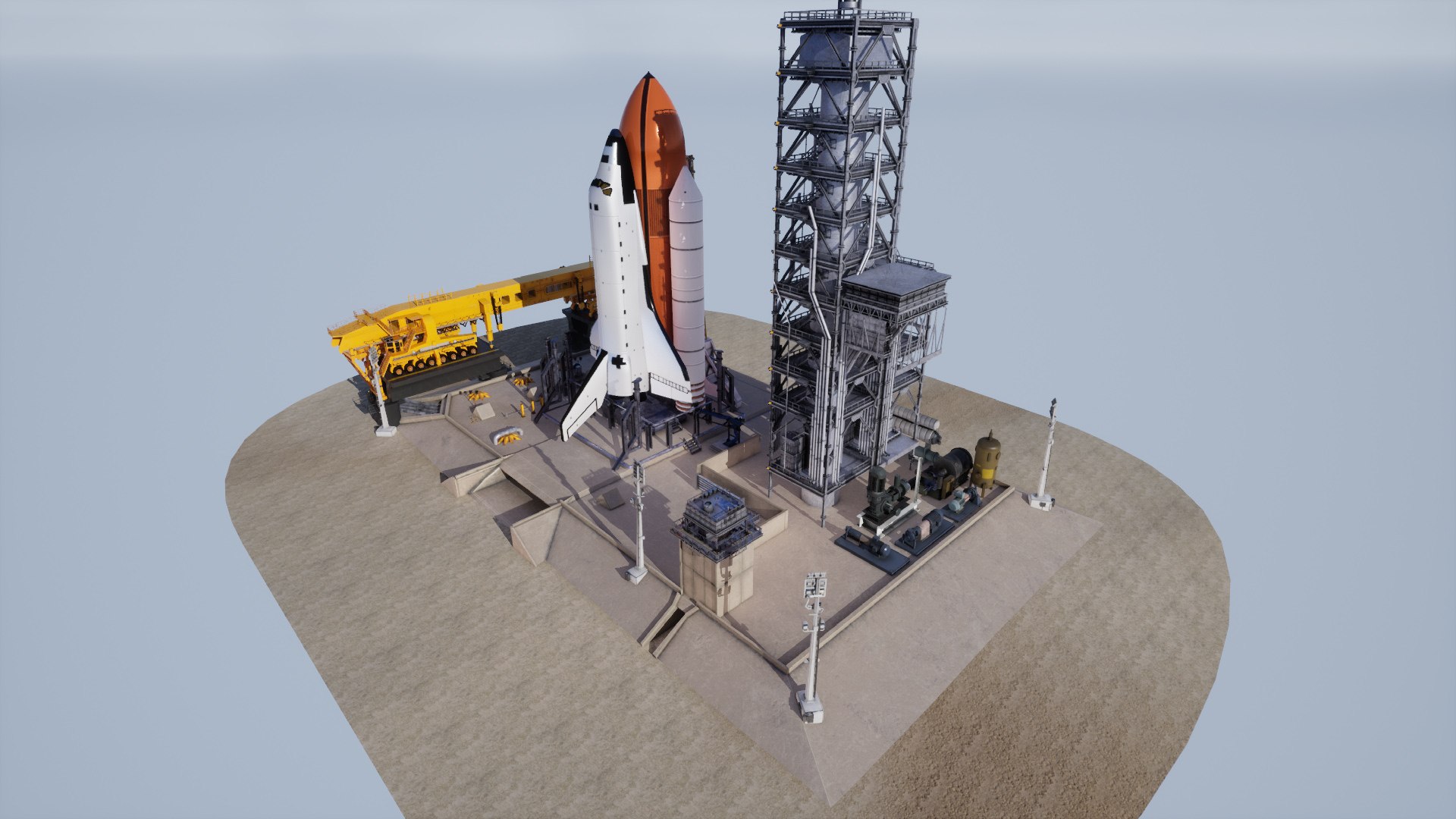 Space Shuttle Launch Realistic Environment 3D Model - TurboSquid 2105261