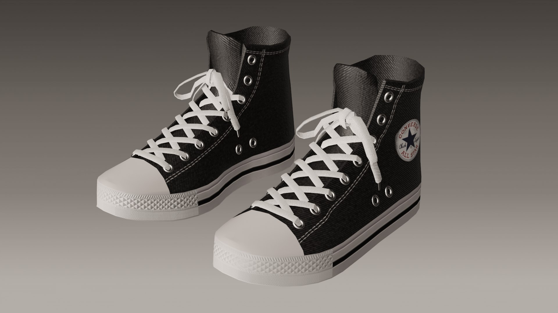Converse Sneakers All Star Low Poly 02 3d Model Turbosquid 1736501