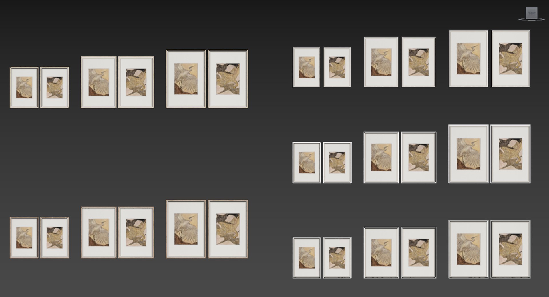 Picture Frames Set-454 Model - TurboSquid 2120889