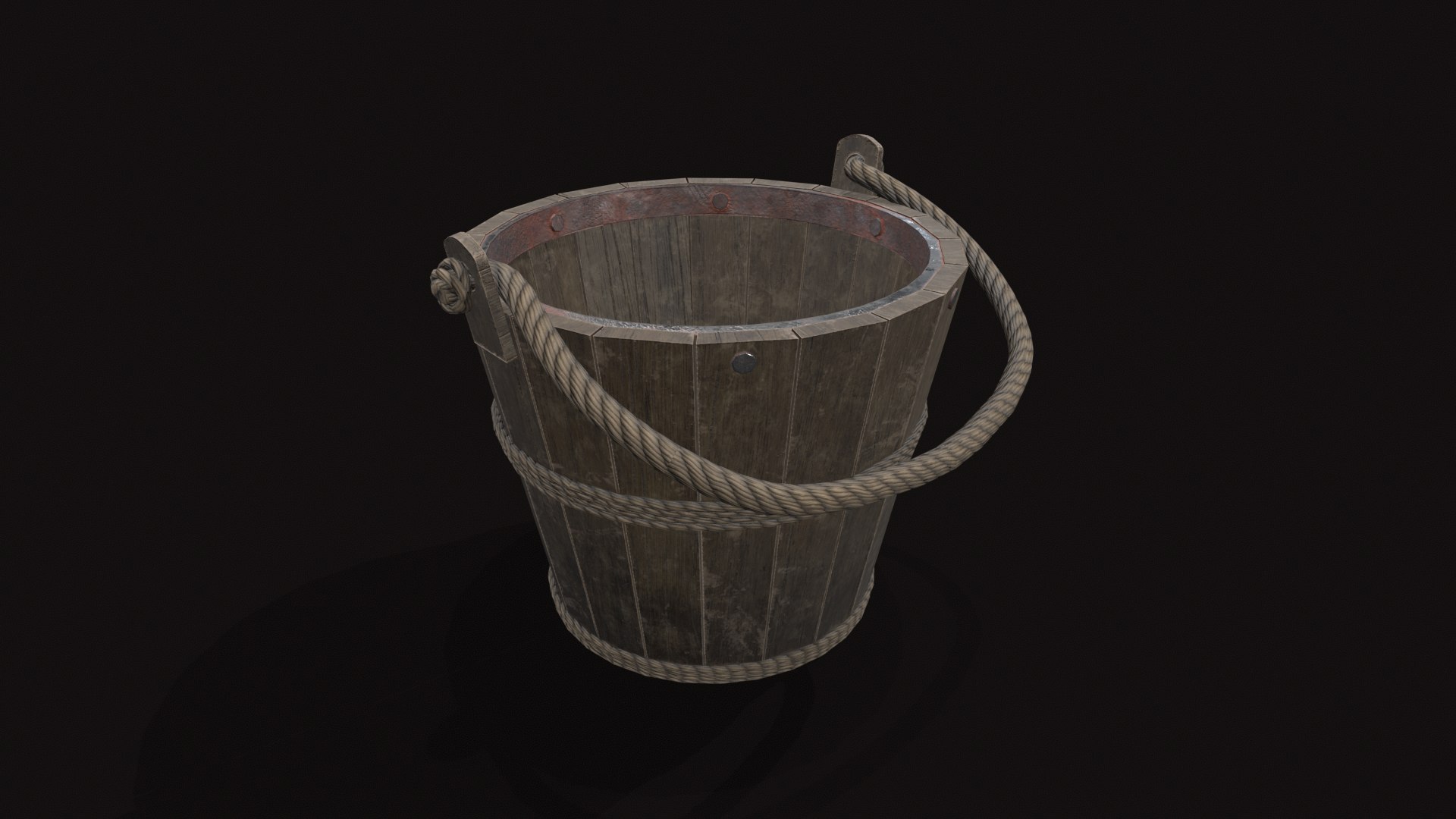 Medieval Wooden Bucket 03 3D Model - TurboSquid 2326639