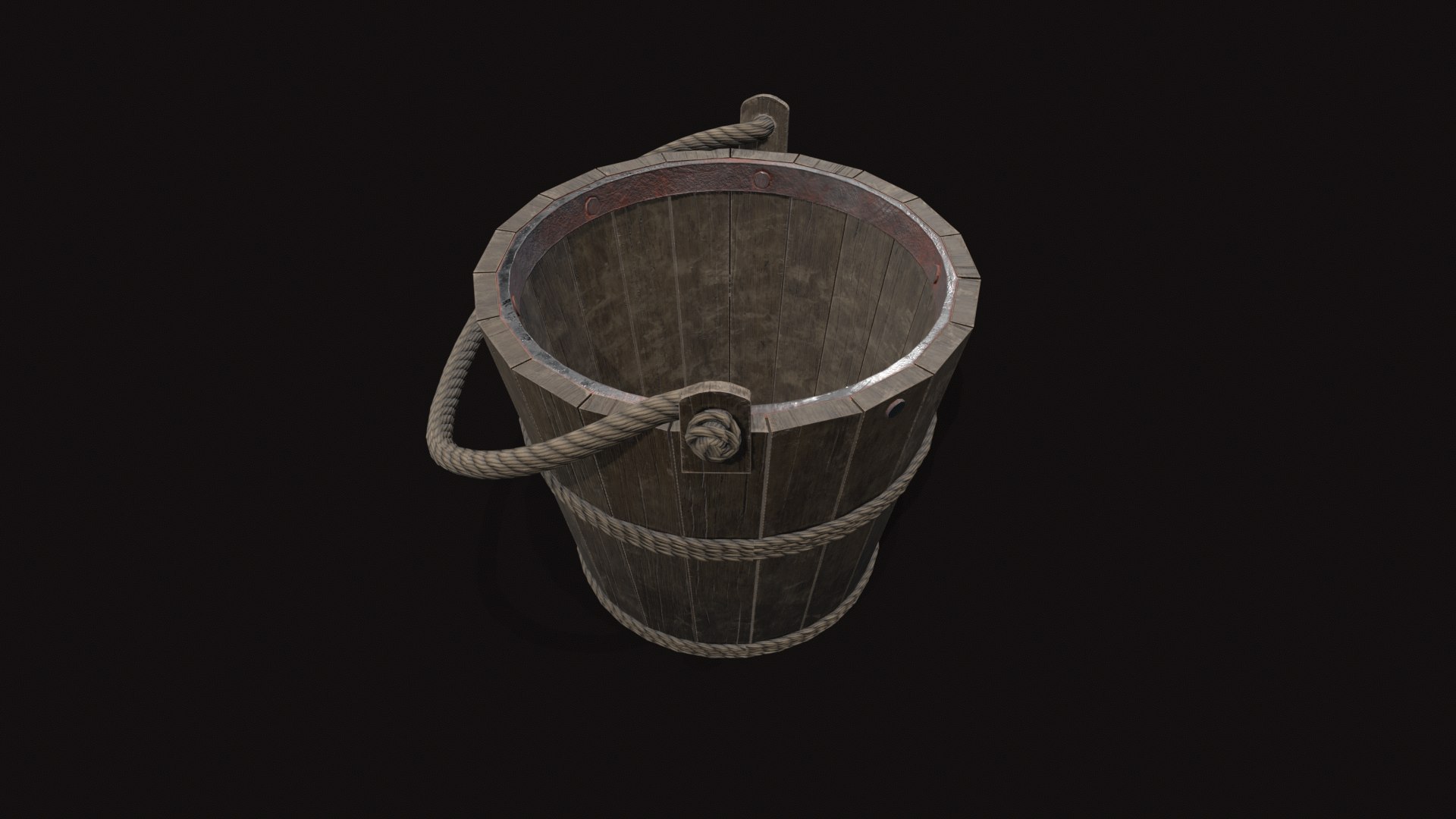 Medieval Wooden Bucket 03 3D Model - TurboSquid 2326639