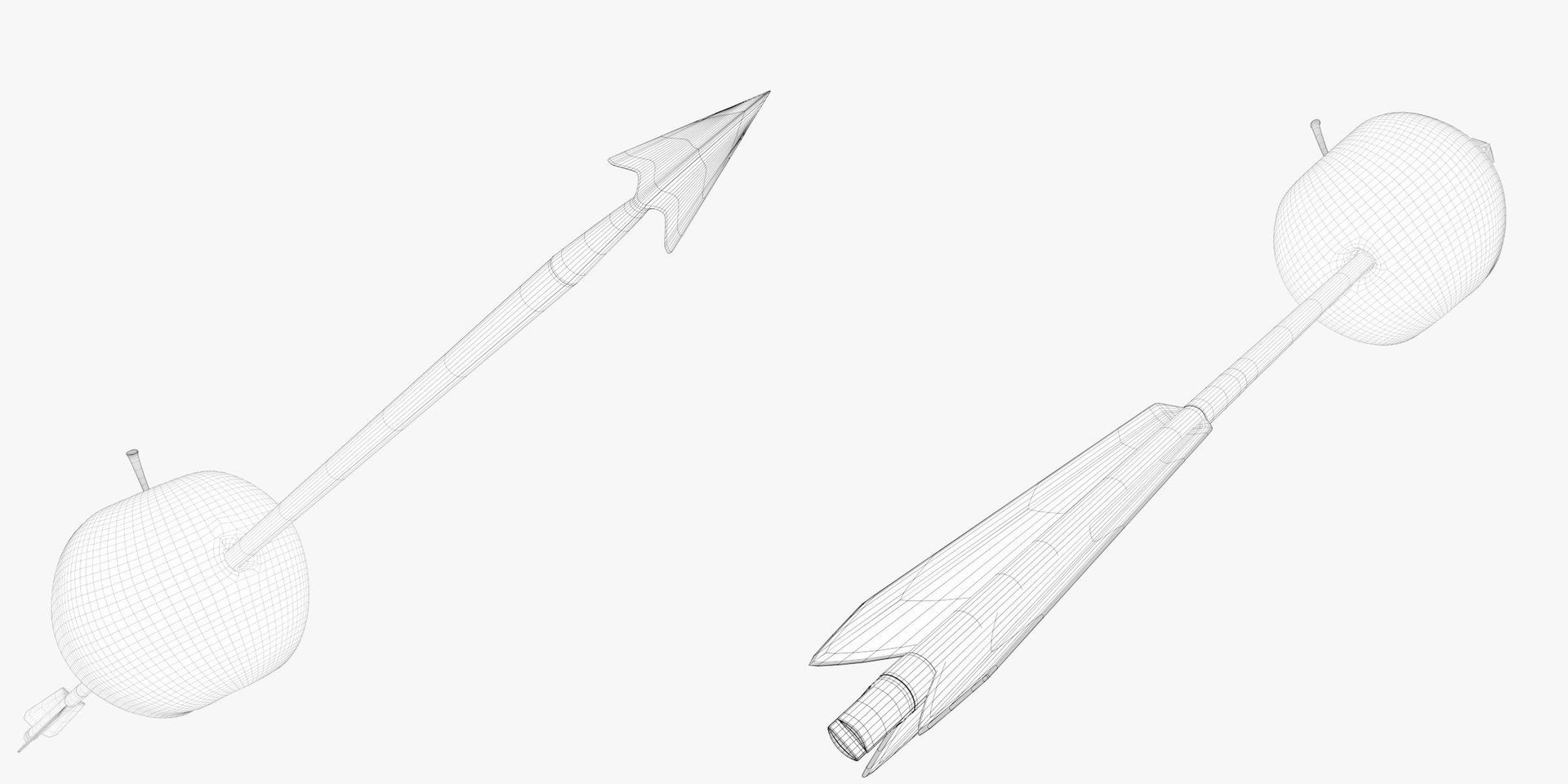 Arrow Through Apple 3D Model - TurboSquid 2064003