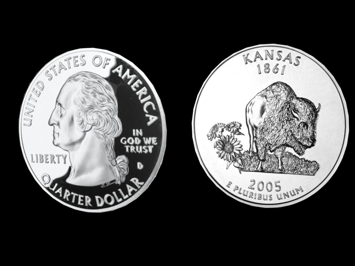 Kansas State Quarter 3d C4d