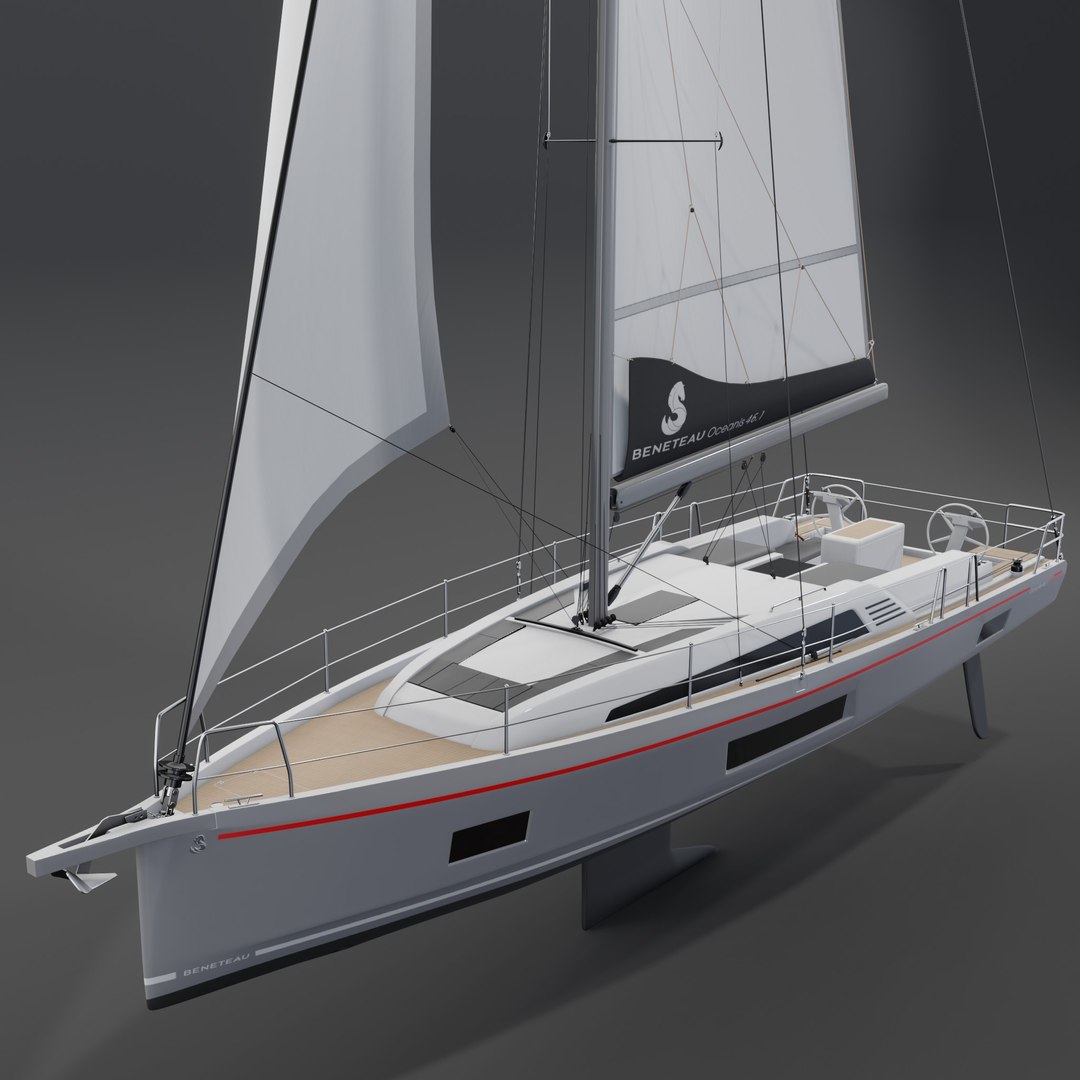 3D Model BENETEAU OCEANIS YACHT 46 1 3d Yacht - TurboSquid 2173007