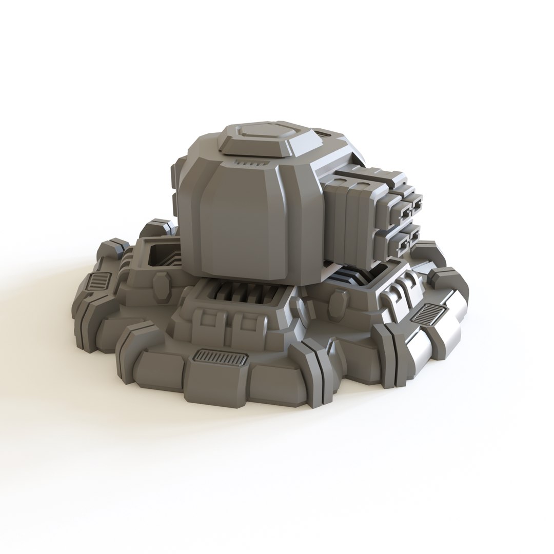 Turret Tabletop Scenery 3D Model - TurboSquid 1575524