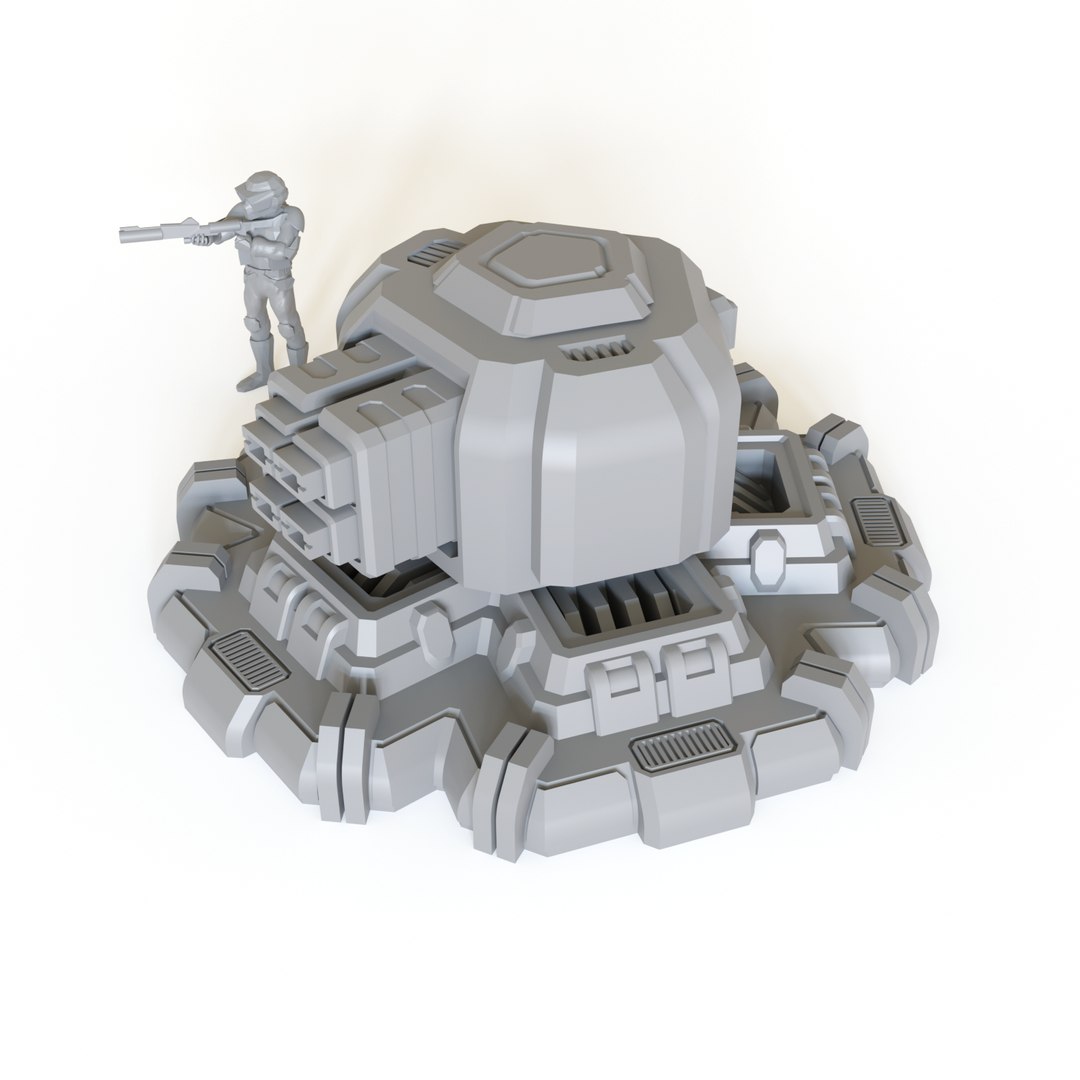 Turret Tabletop Scenery 3D Model - TurboSquid 1575524