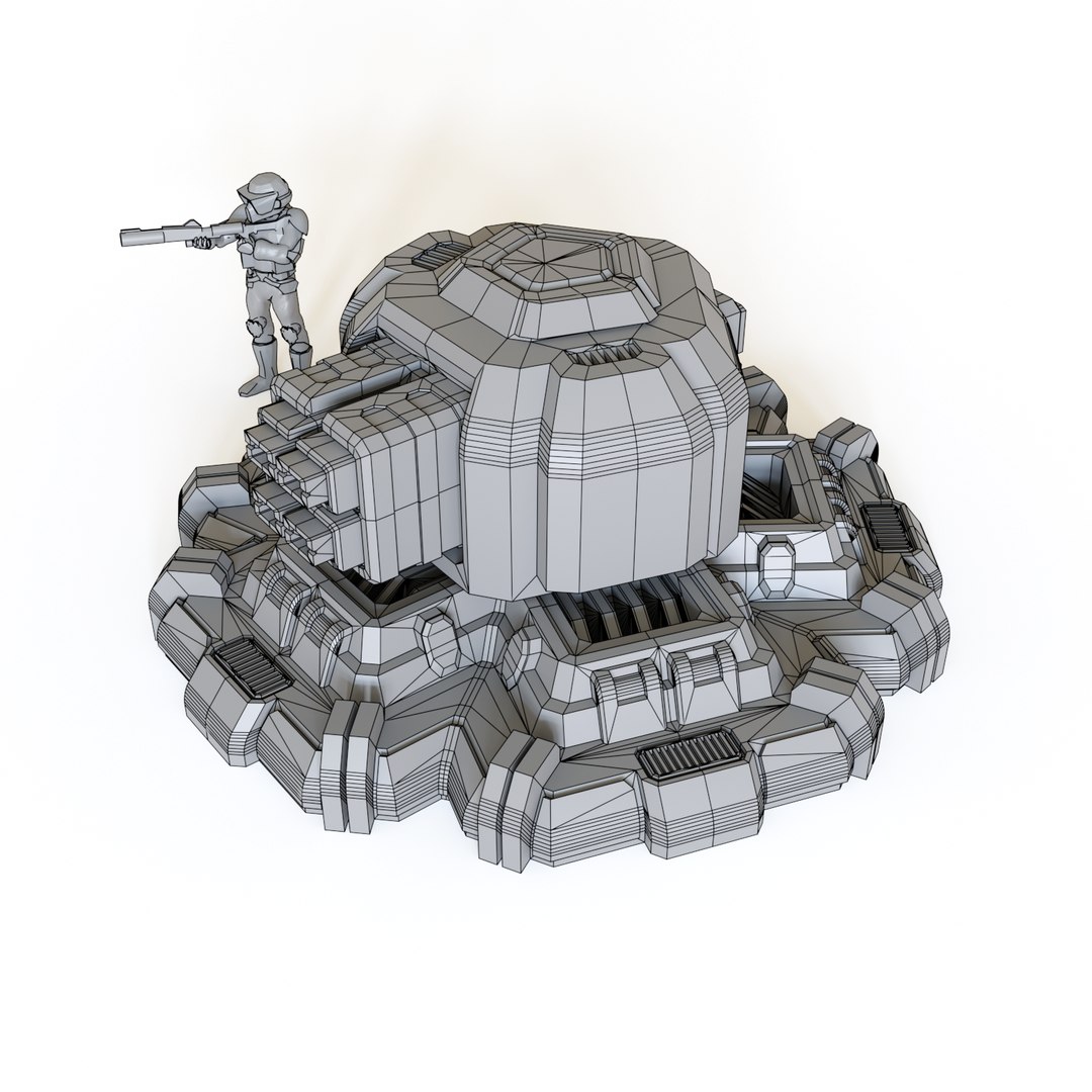Turret Tabletop Scenery 3D Model - TurboSquid 1575524