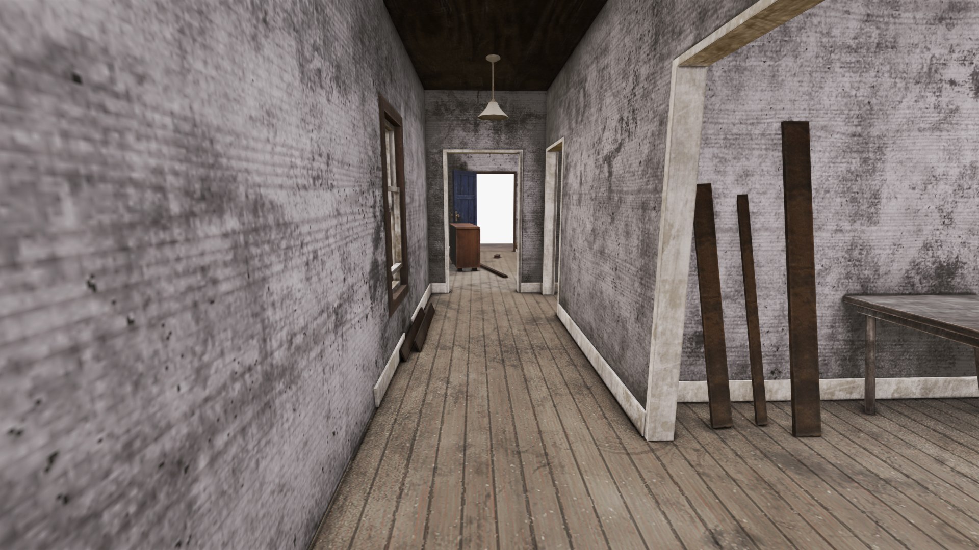 3D Abandoned Poor House With Interior - TurboSquid 1788722