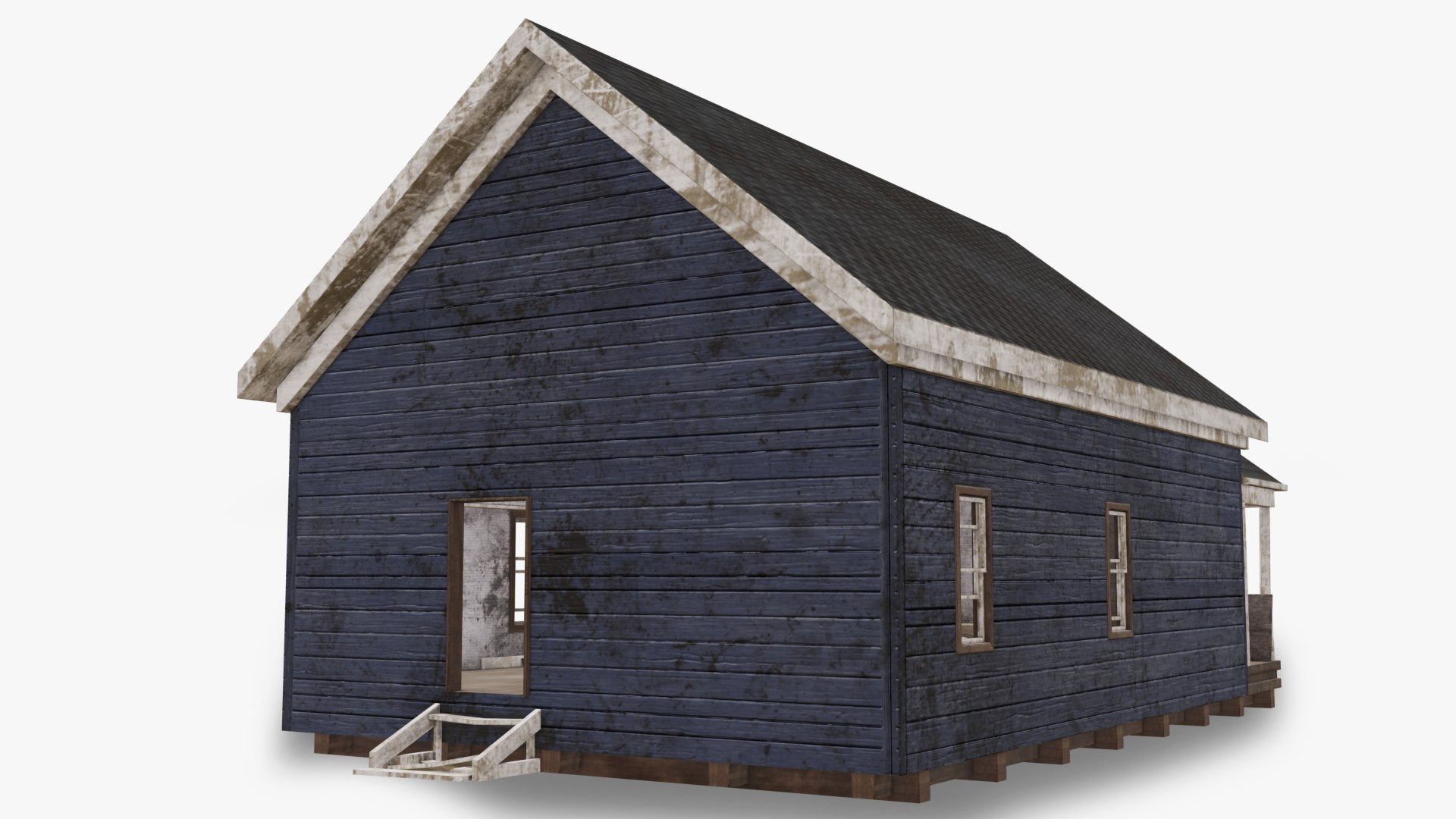 3D Abandoned Poor House With Interior - TurboSquid 1788722