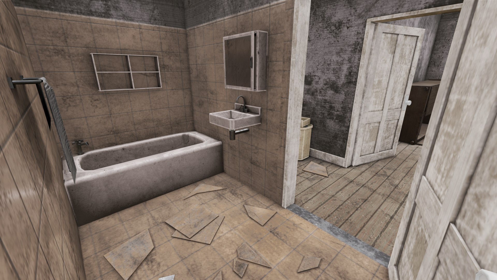 3D Abandoned Poor House With Interior - TurboSquid 1788722
