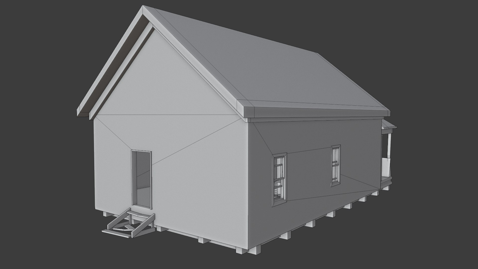 3D Abandoned Poor House With Interior - TurboSquid 1788722