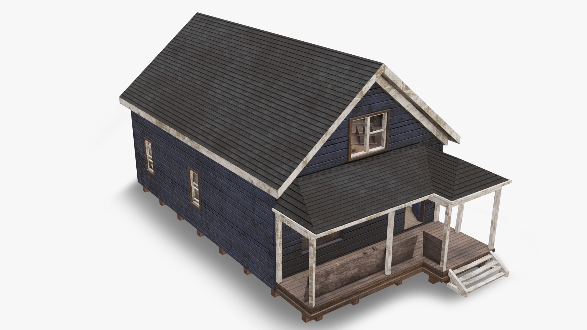 3D Abandoned Poor House With Interior - TurboSquid 1788722
