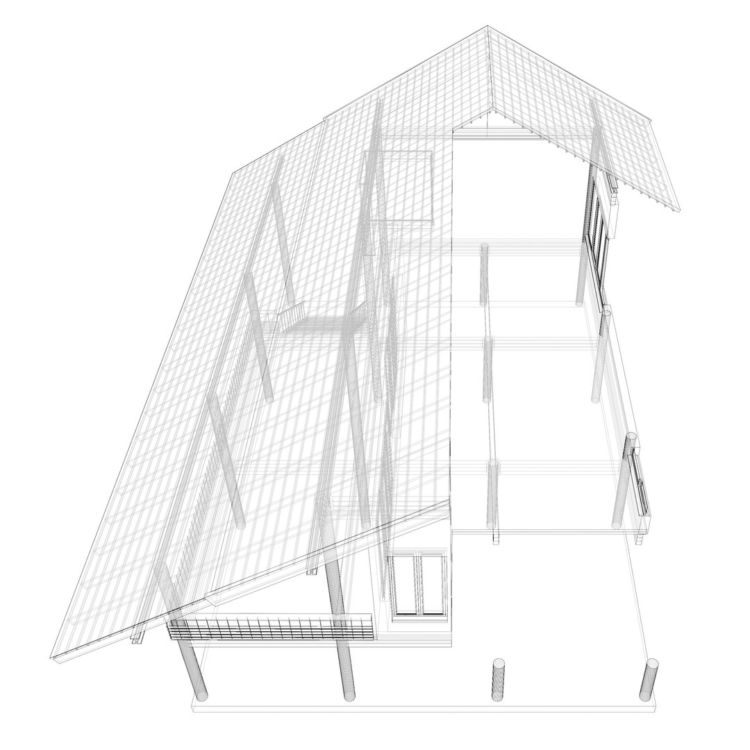 3D Tropical House In Cutaway Section 25-07 - TurboSquid 2345067