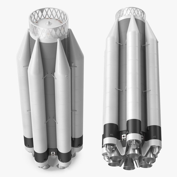 modelo 3d Cohete de lanzamiento de carga pesada Etapa-1 - TurboSquid ...