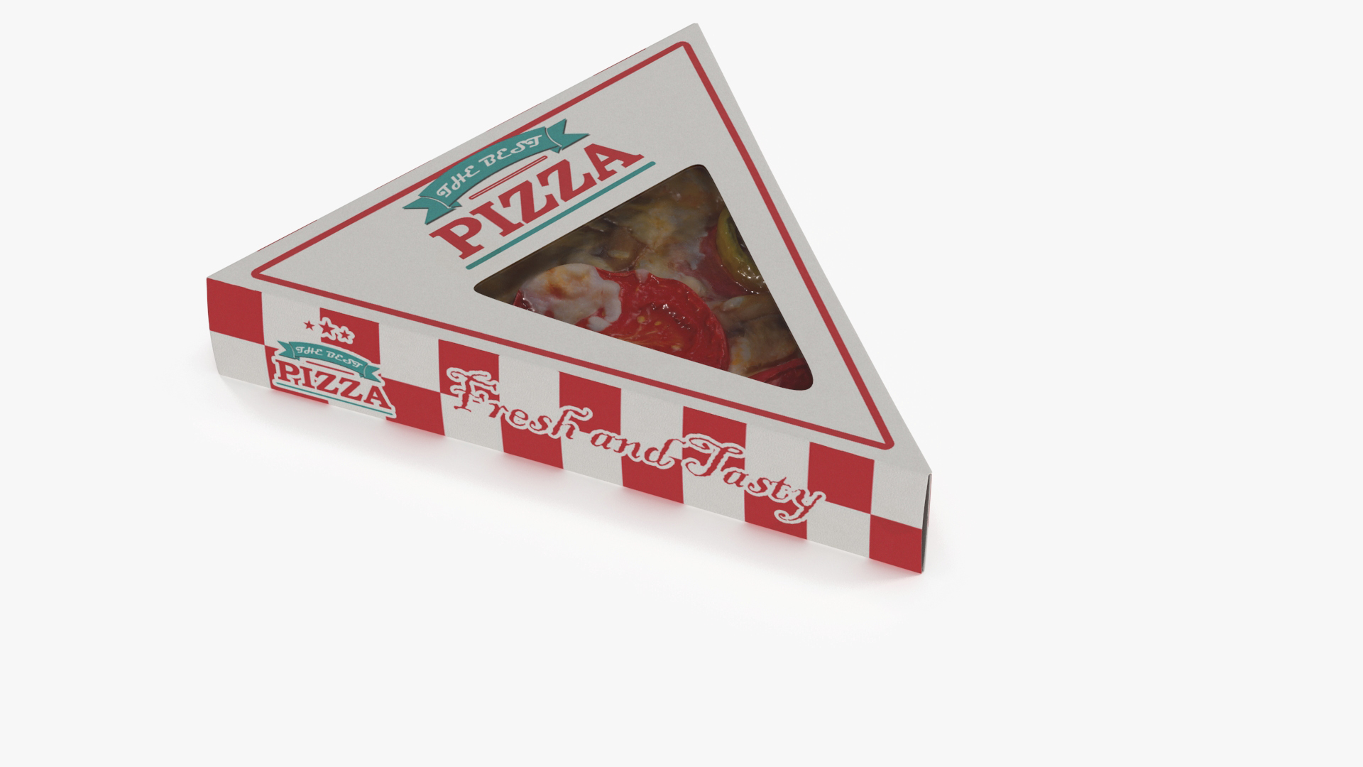 3D Pizza Slice In Triangle Packaging Box - TurboSquid 2156932