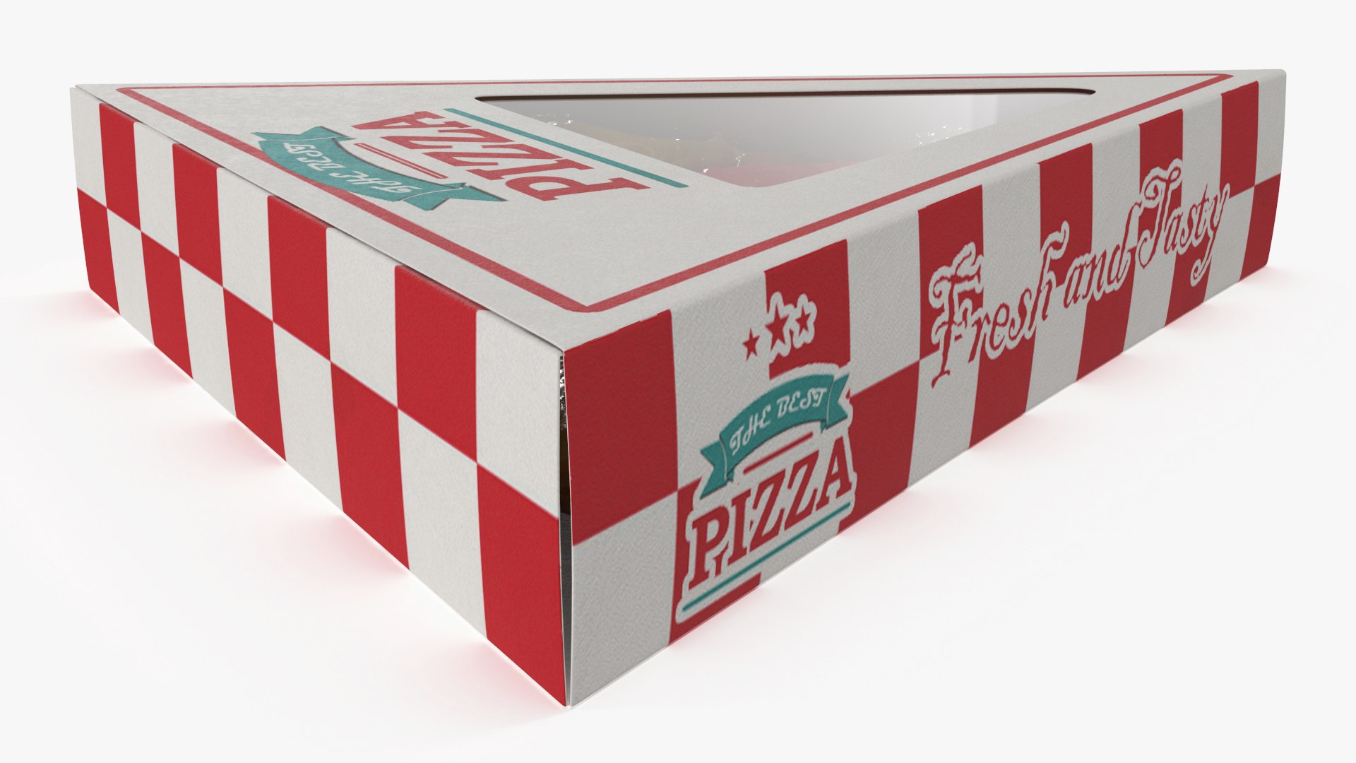 3D Pizza Slice In Triangle Packaging Box - TurboSquid 2156932