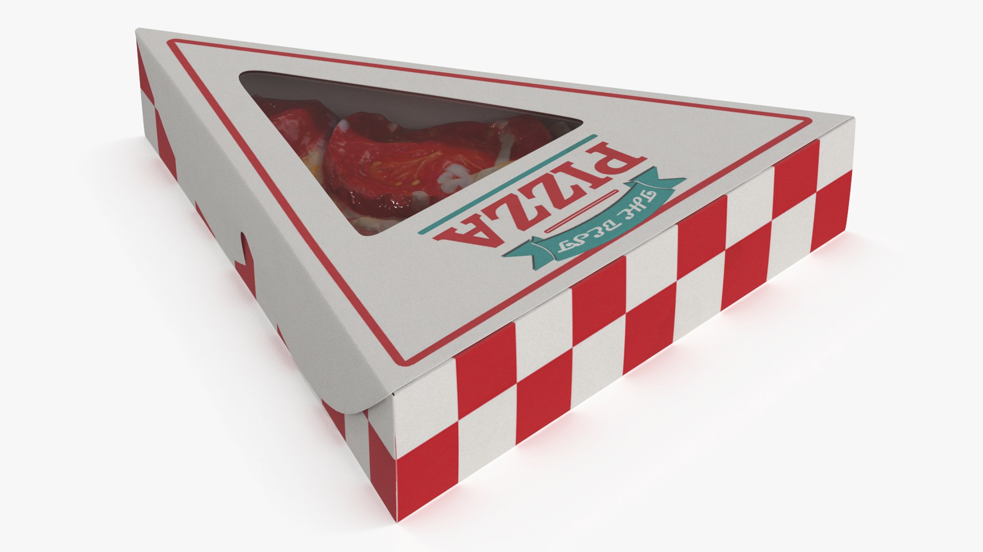 3D Pizza Slice In Triangle Packaging Box - TurboSquid 2156932