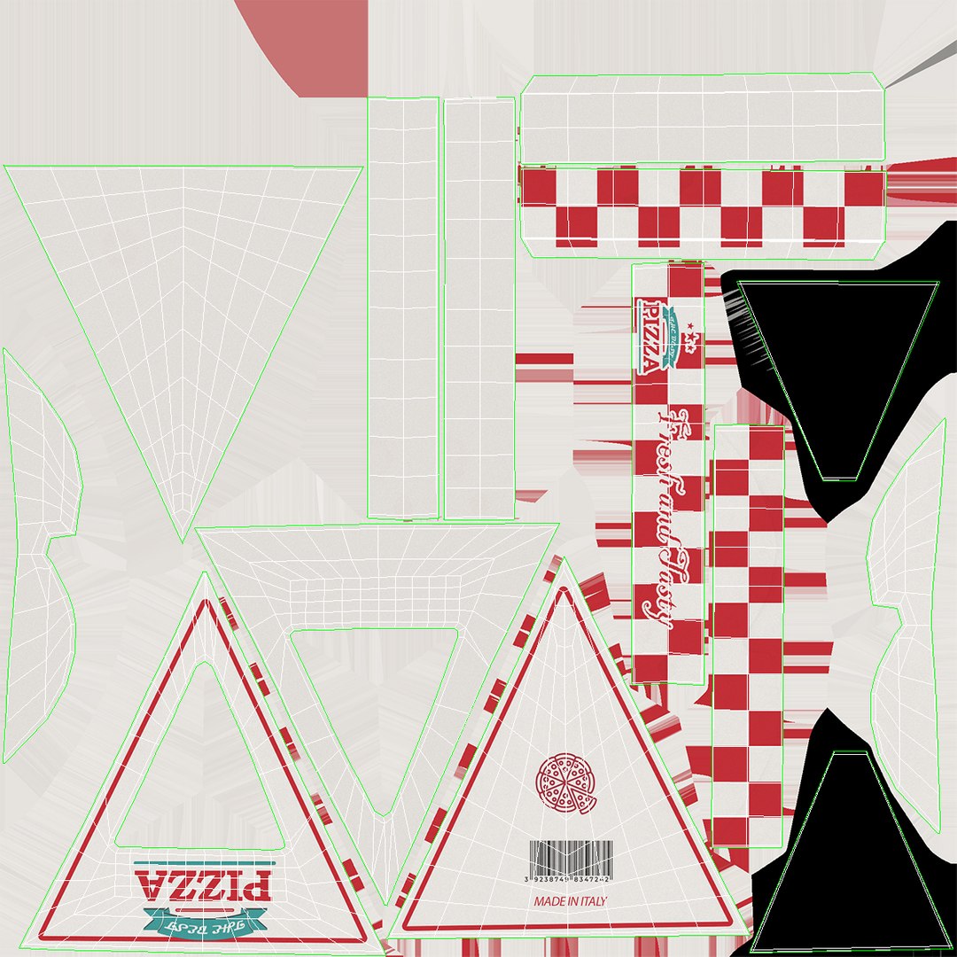 3D Pizza Slice In Triangle Packaging Box - TurboSquid 2156932