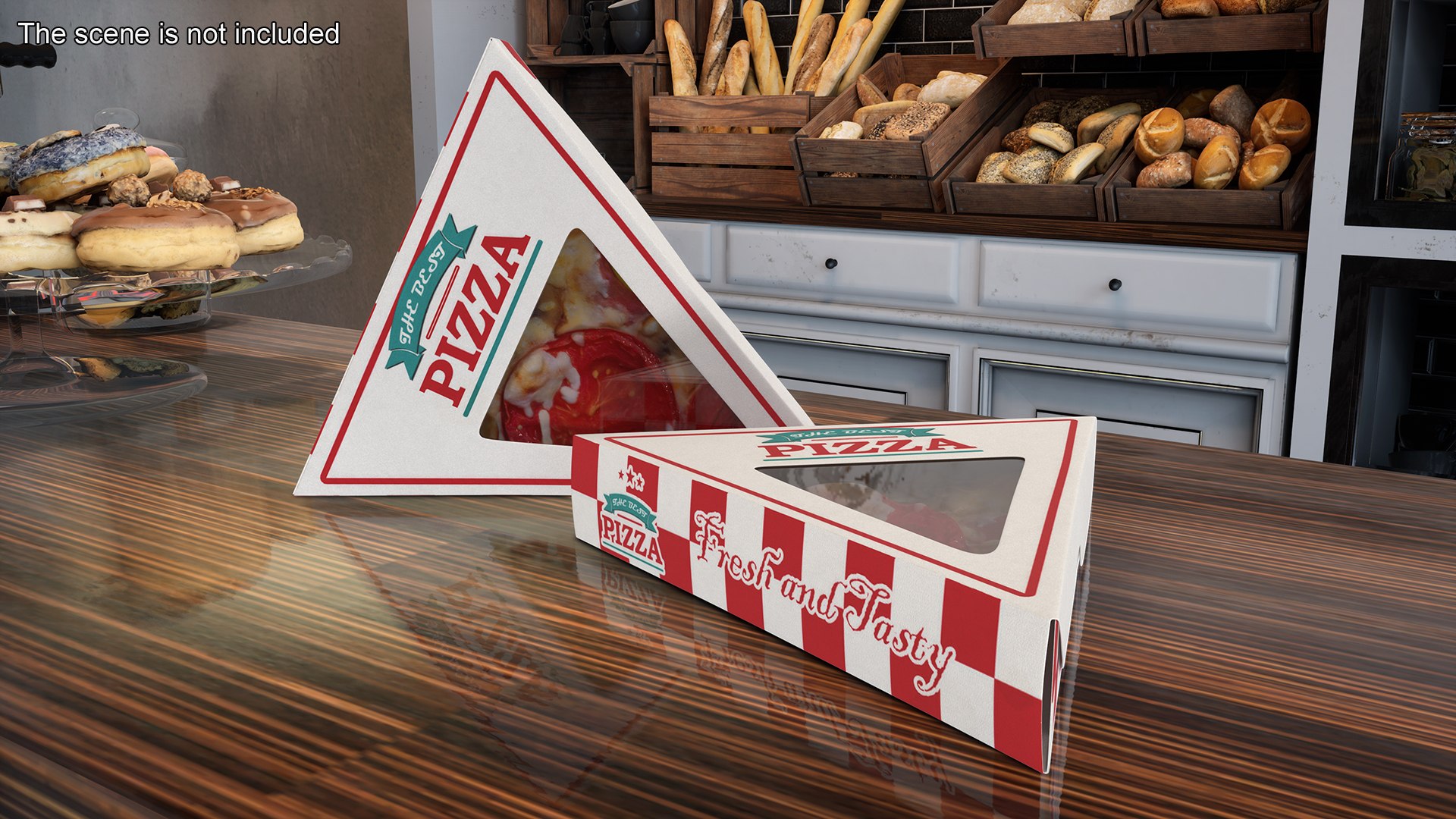 3D Pizza Slice In Triangle Packaging Box - TurboSquid 2156932