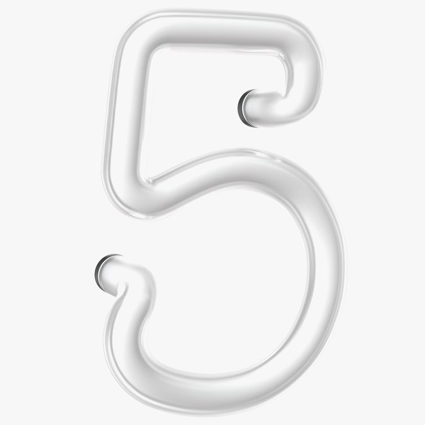 Neon Tube Light Number 5 3D - TurboSquid 1856425