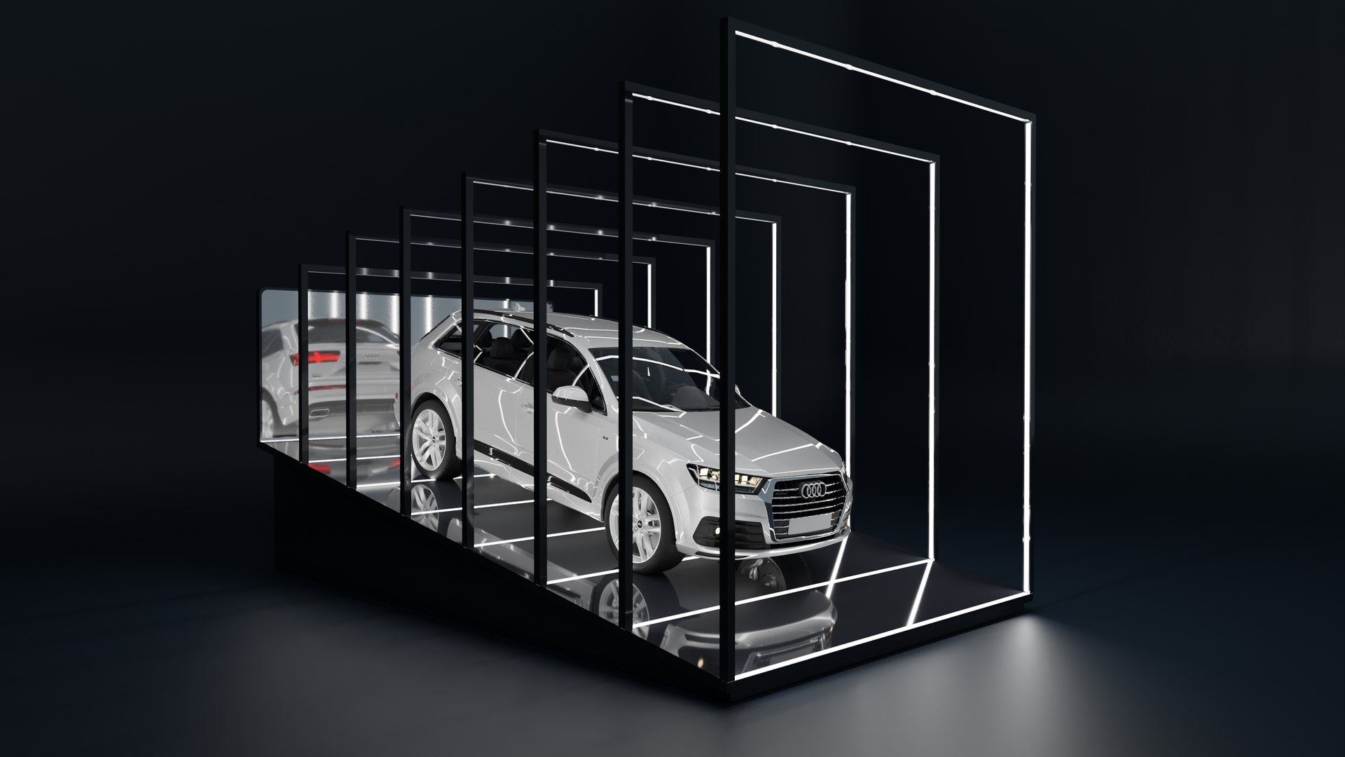 Car Exposition - Showroom Render Scene 3D Model - TurboSquid 1942831