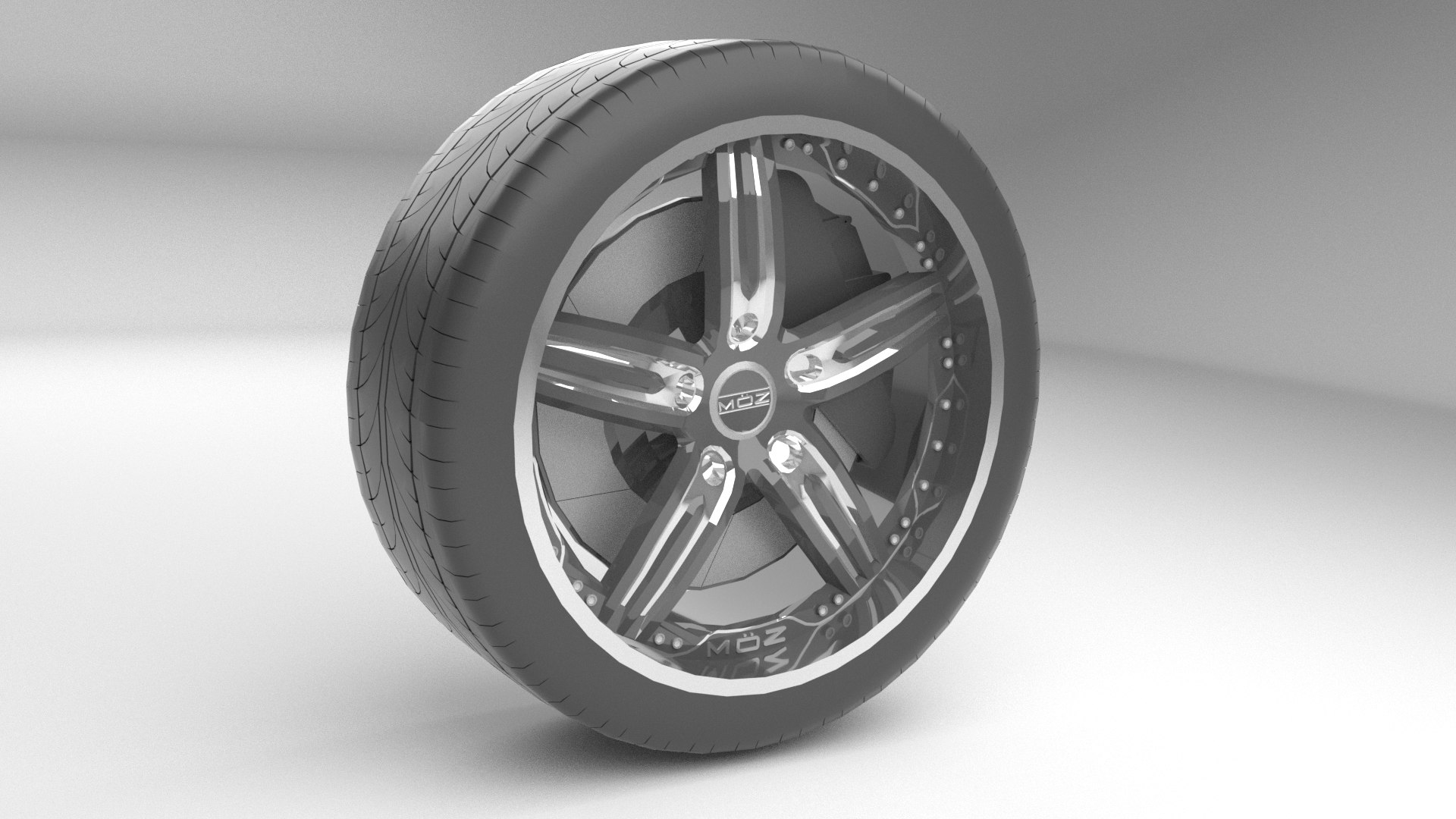 3D Custom Wheel Model - TurboSquid 1380739