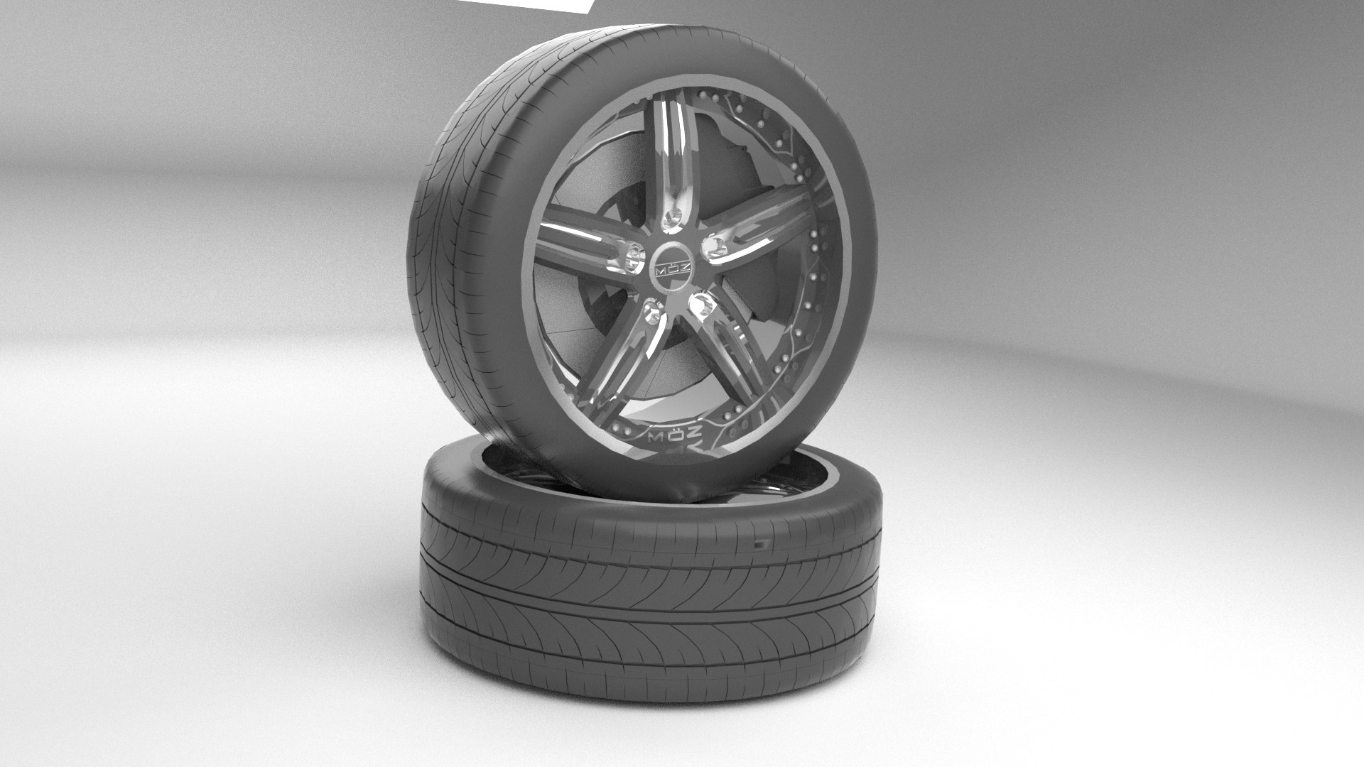 3D Custom Wheel Model - TurboSquid 1380739