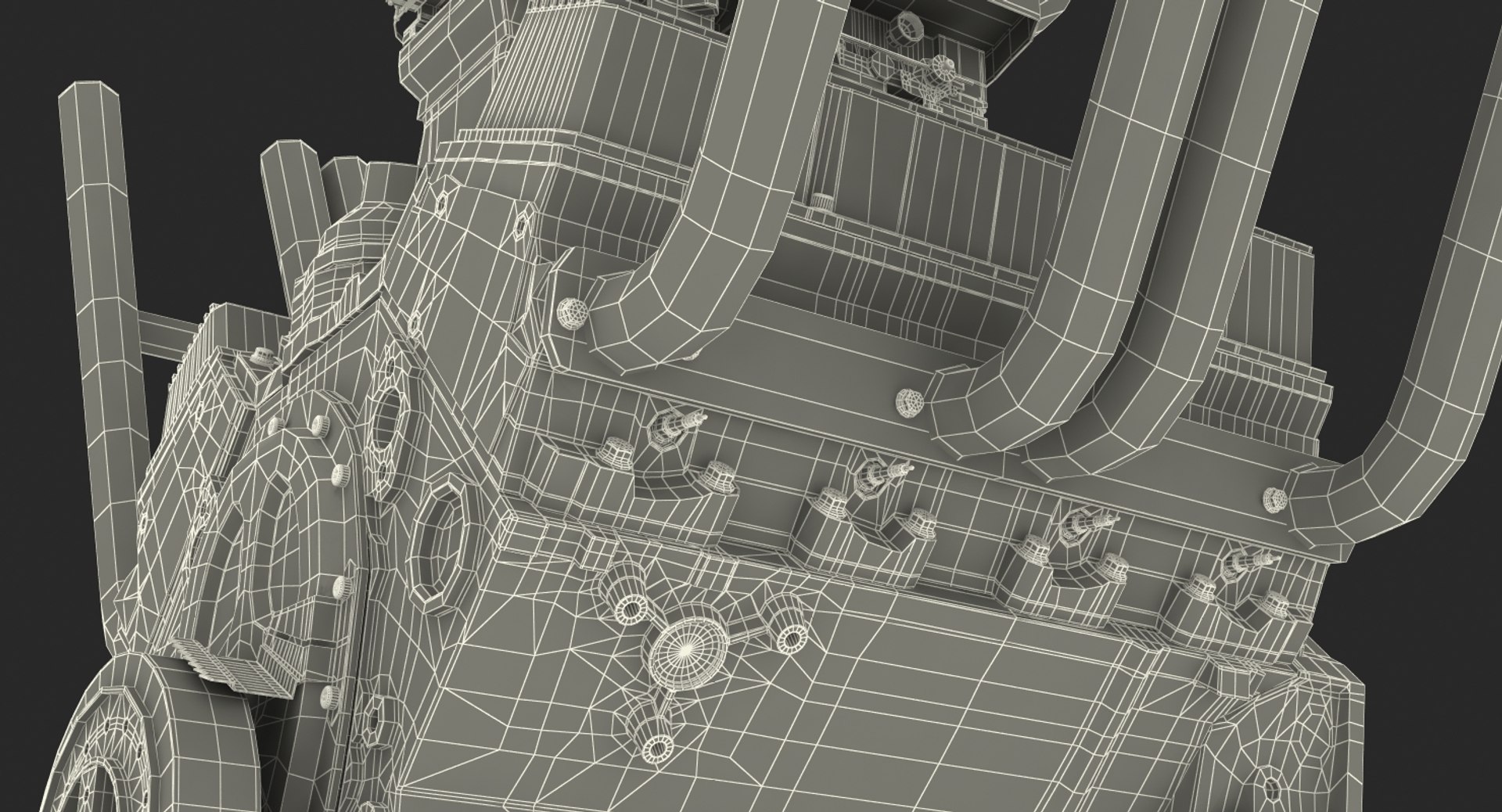 Hot rod v8 engine 3D model - TurboSquid 1300236