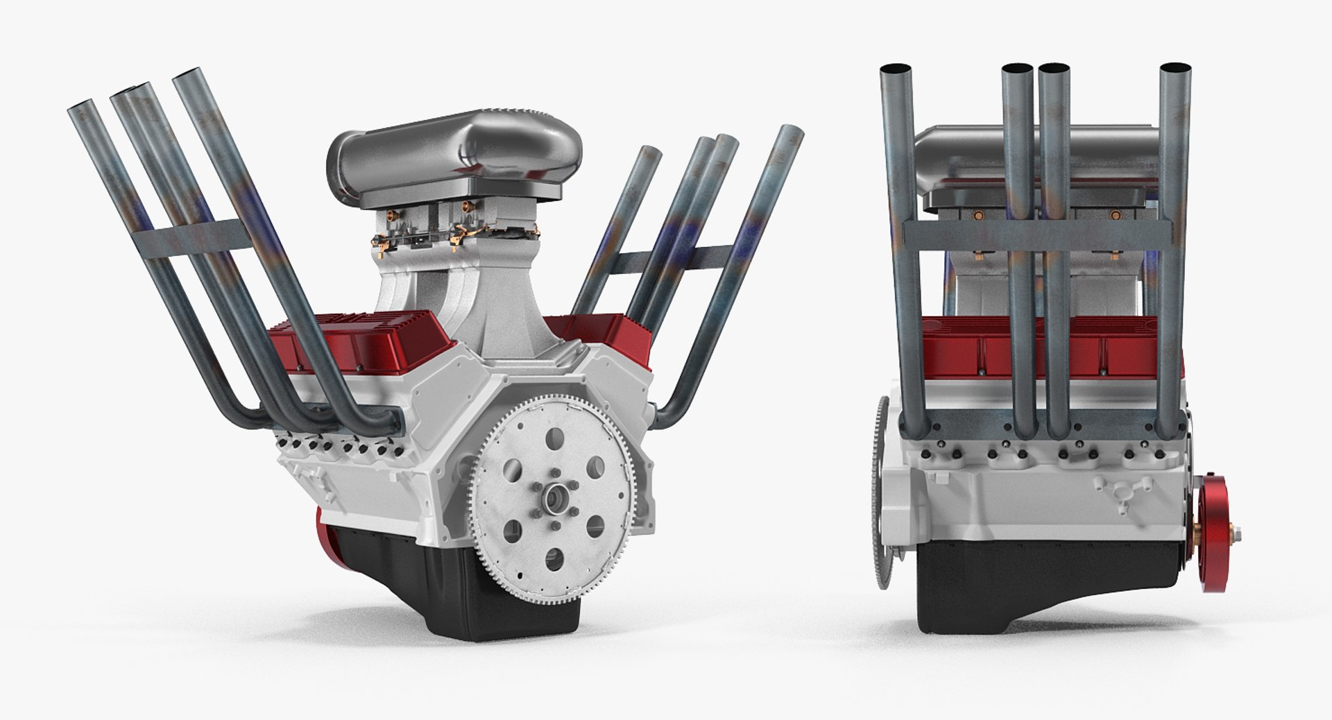 Hot Rod V8 Engine 3D Model - TurboSquid 1300236