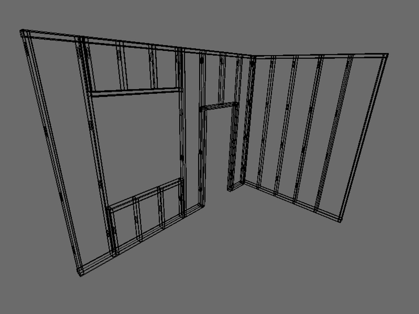 Wall Construction Studwalls 3d Model