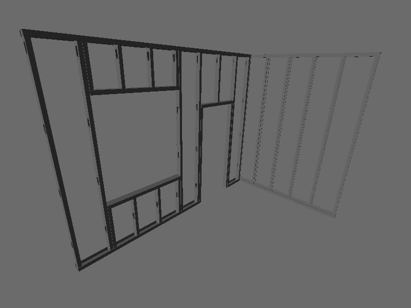Wall Construction Studwalls 3d Model