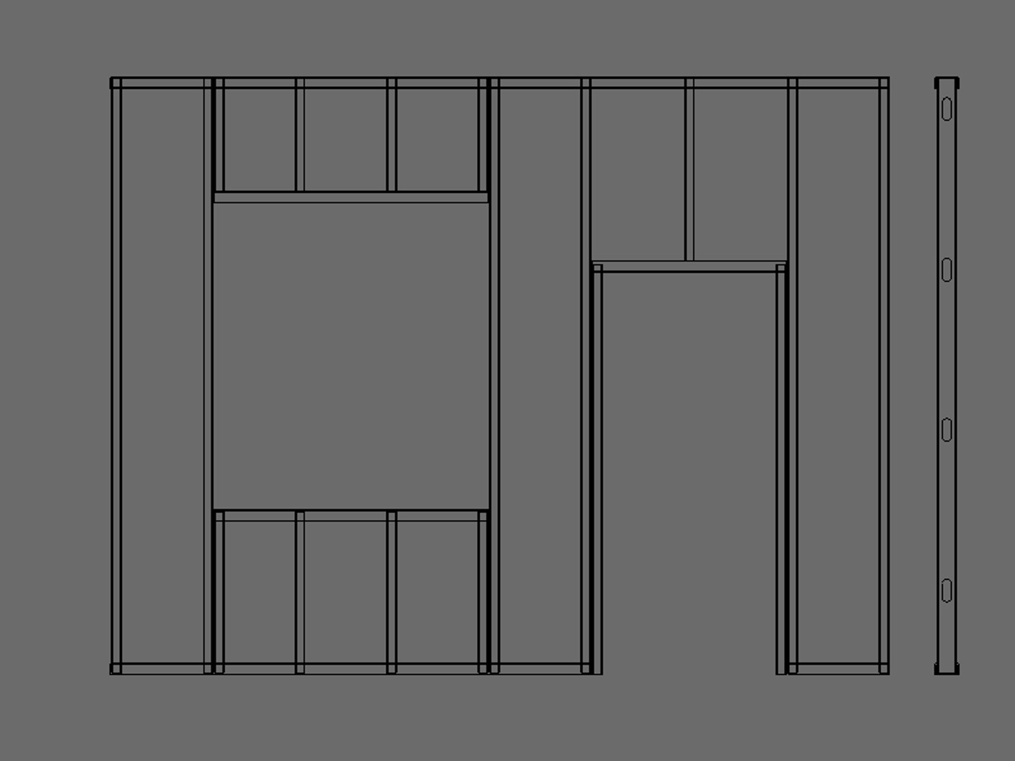 Wall Construction Studwalls 3d Model