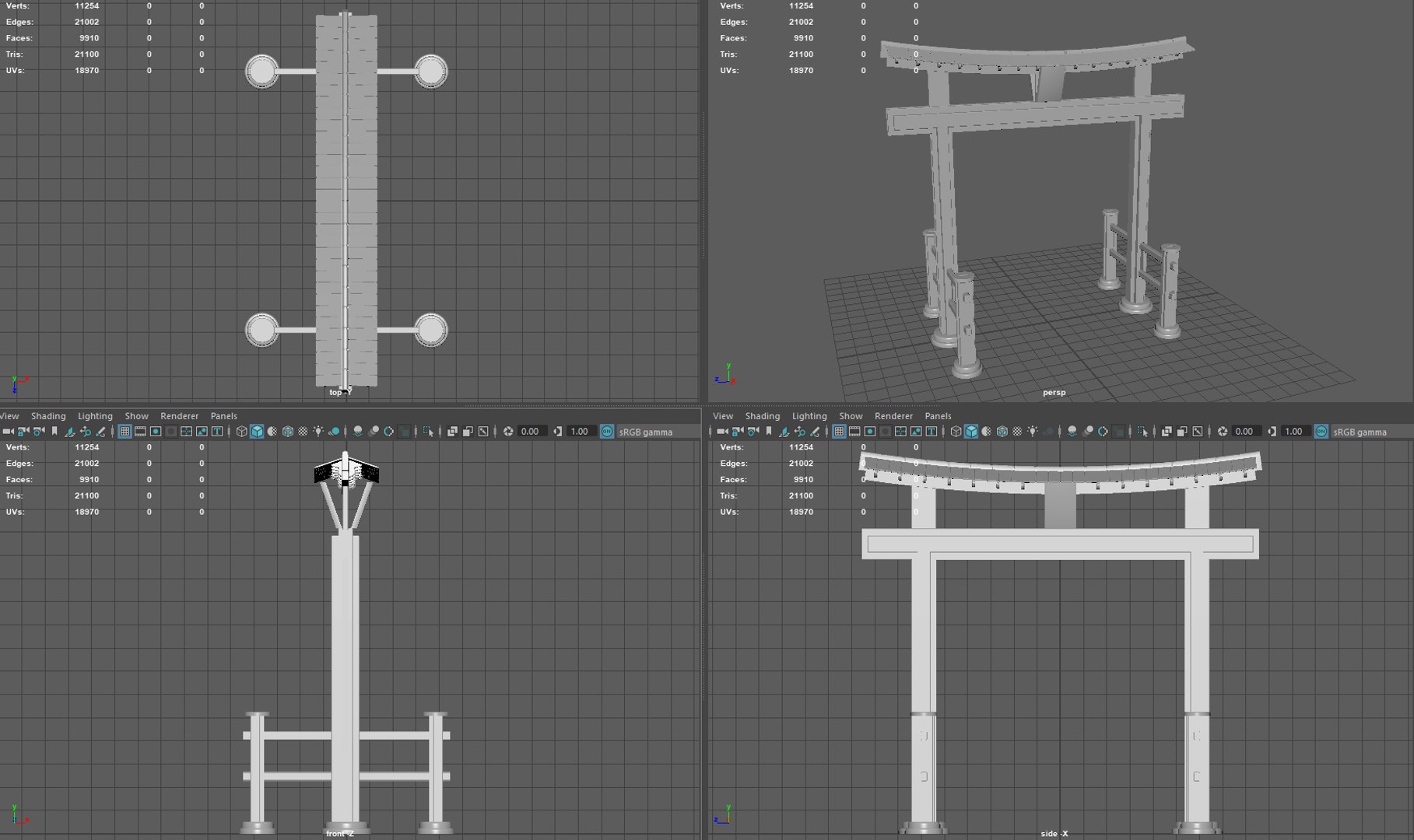 Ryobu Torii 3D Model - TurboSquid 1855187