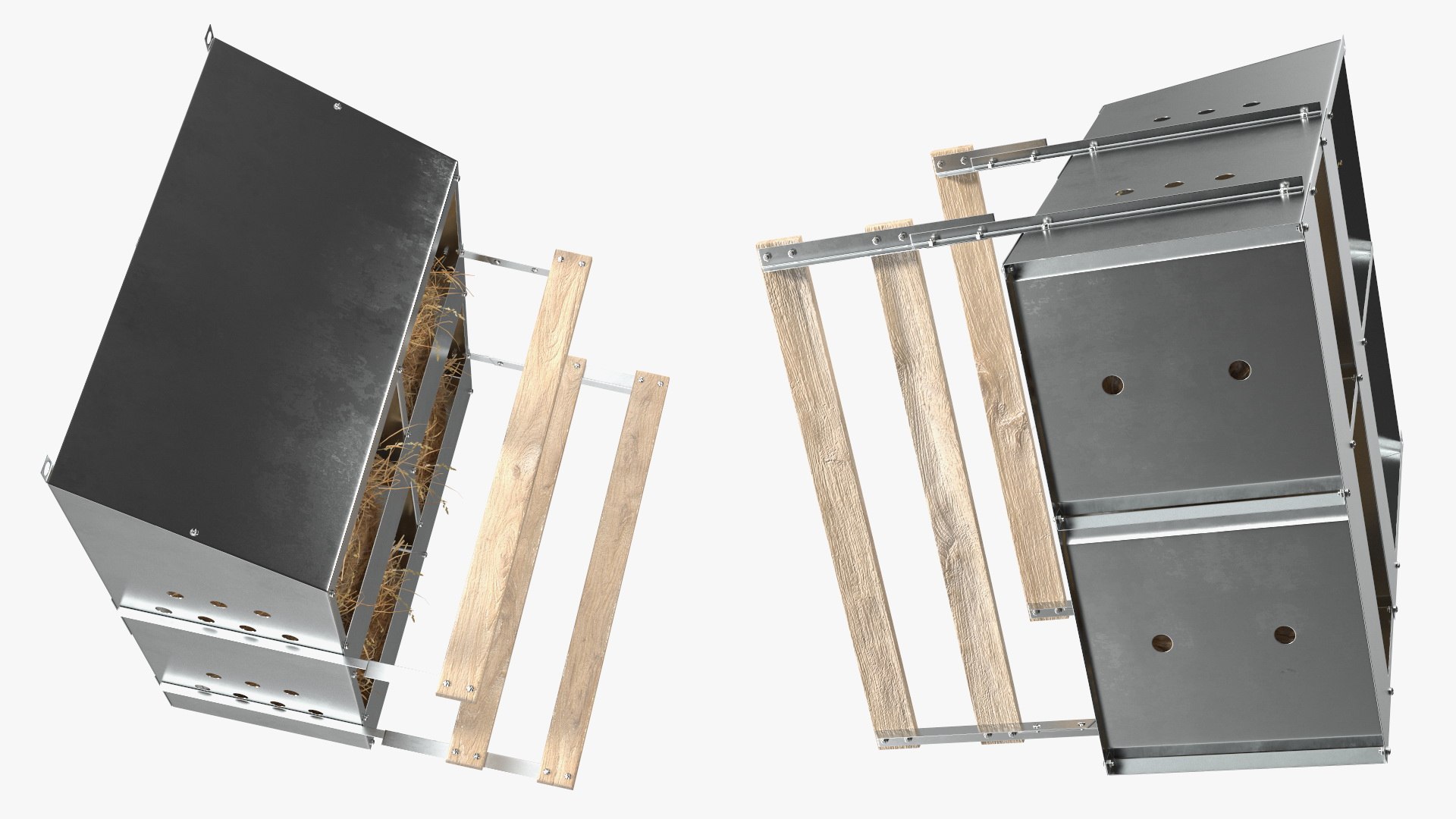 4-Hole Metal Chicken Nesting Box 3D Model - TurboSquid 2076114