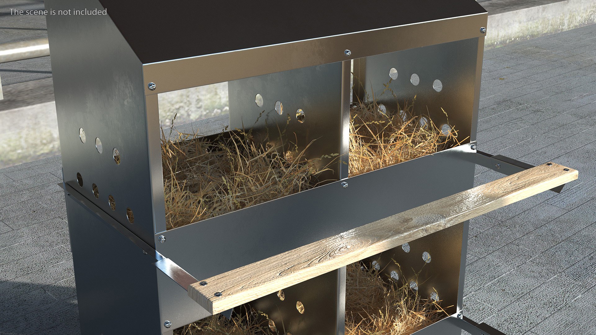 4-Hole Metal Chicken Nesting Box 3D Model - TurboSquid 2076114