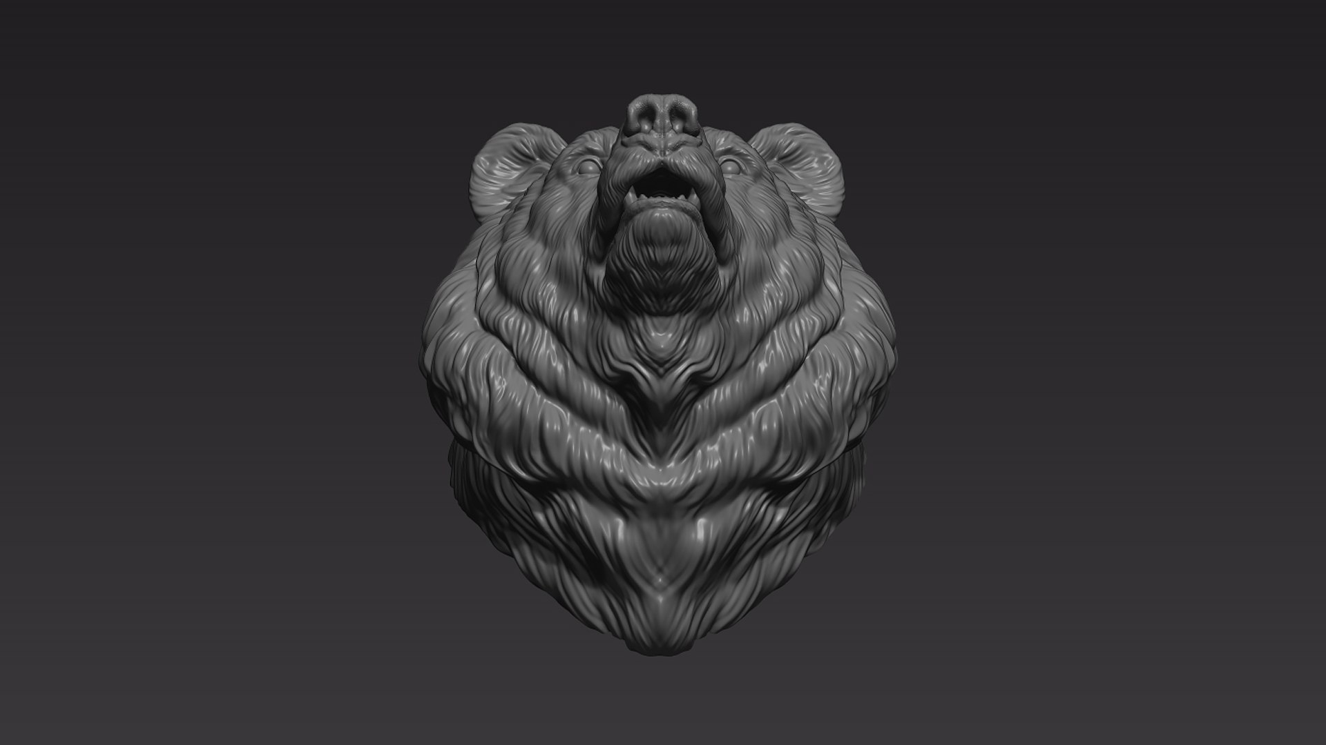3D Model Bear Head Shaggy - TurboSquid 2073805