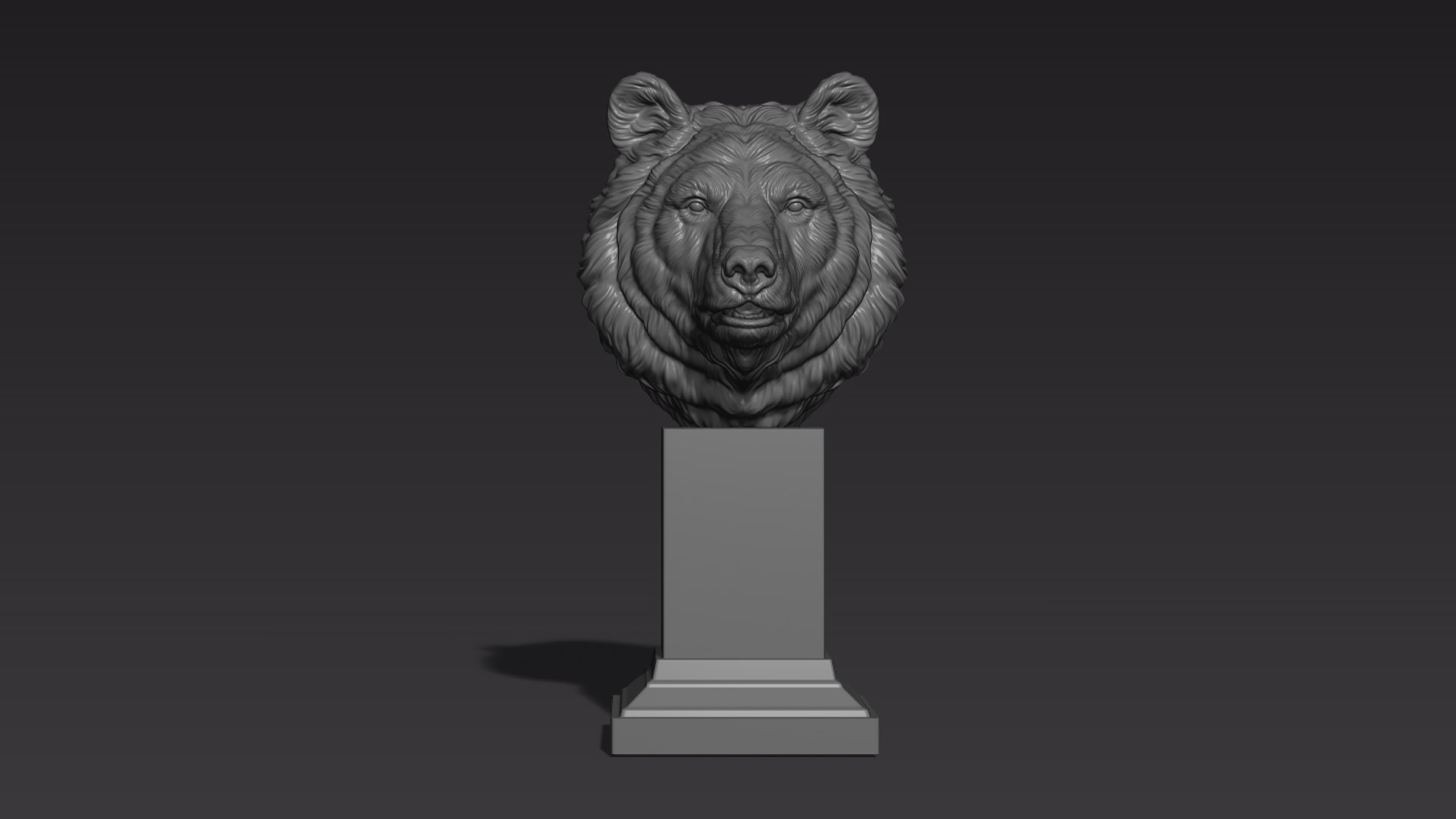 3D Model Bear Head Shaggy - TurboSquid 2073805