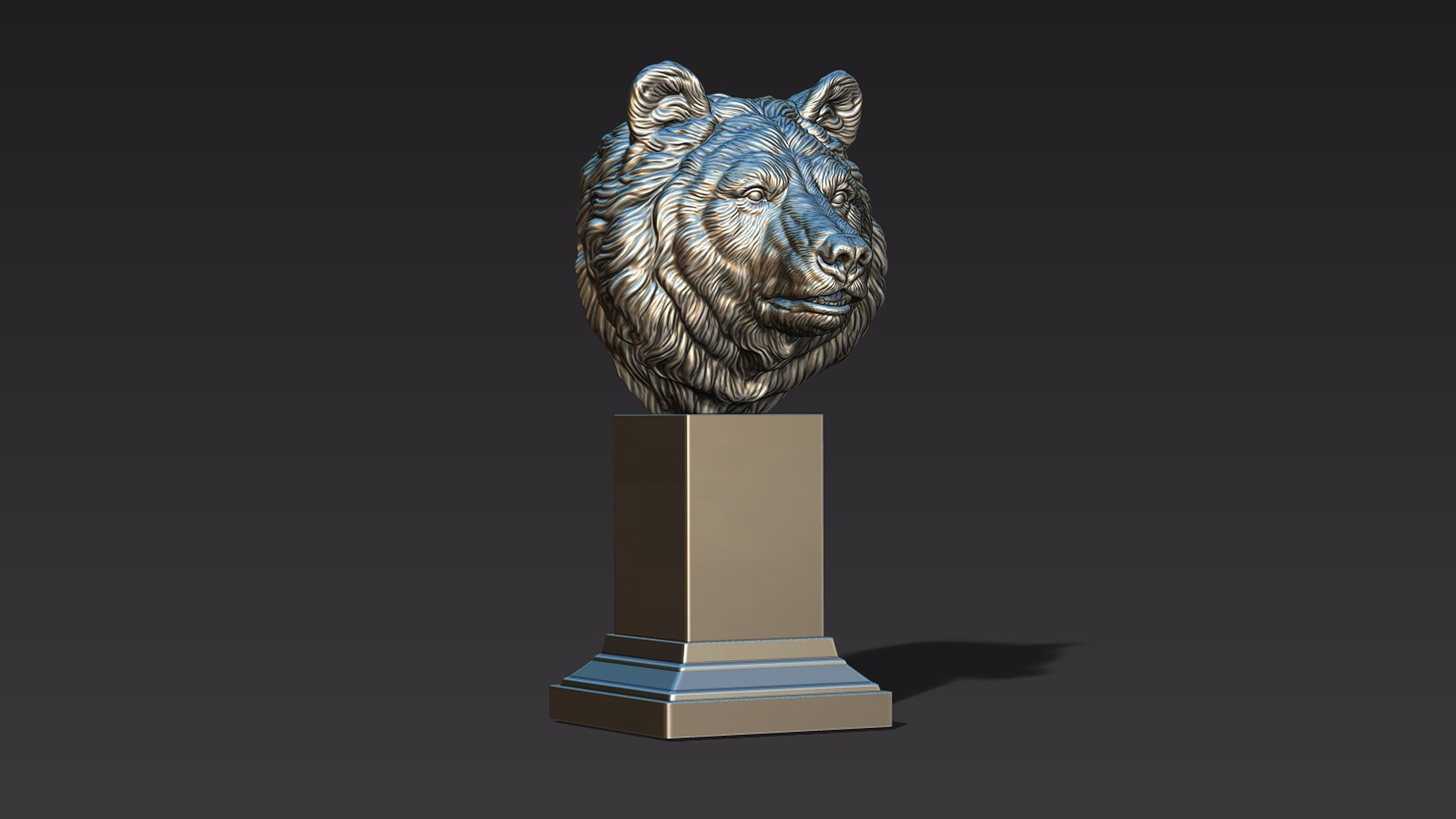 3D Model Bear Head Shaggy - TurboSquid 2073805