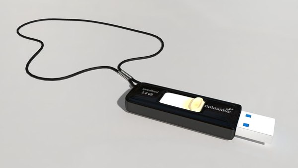 usb mini drive 3d model