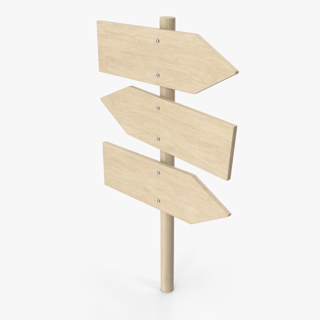 Wooden Signboard 3D model - TurboSquid 1863001