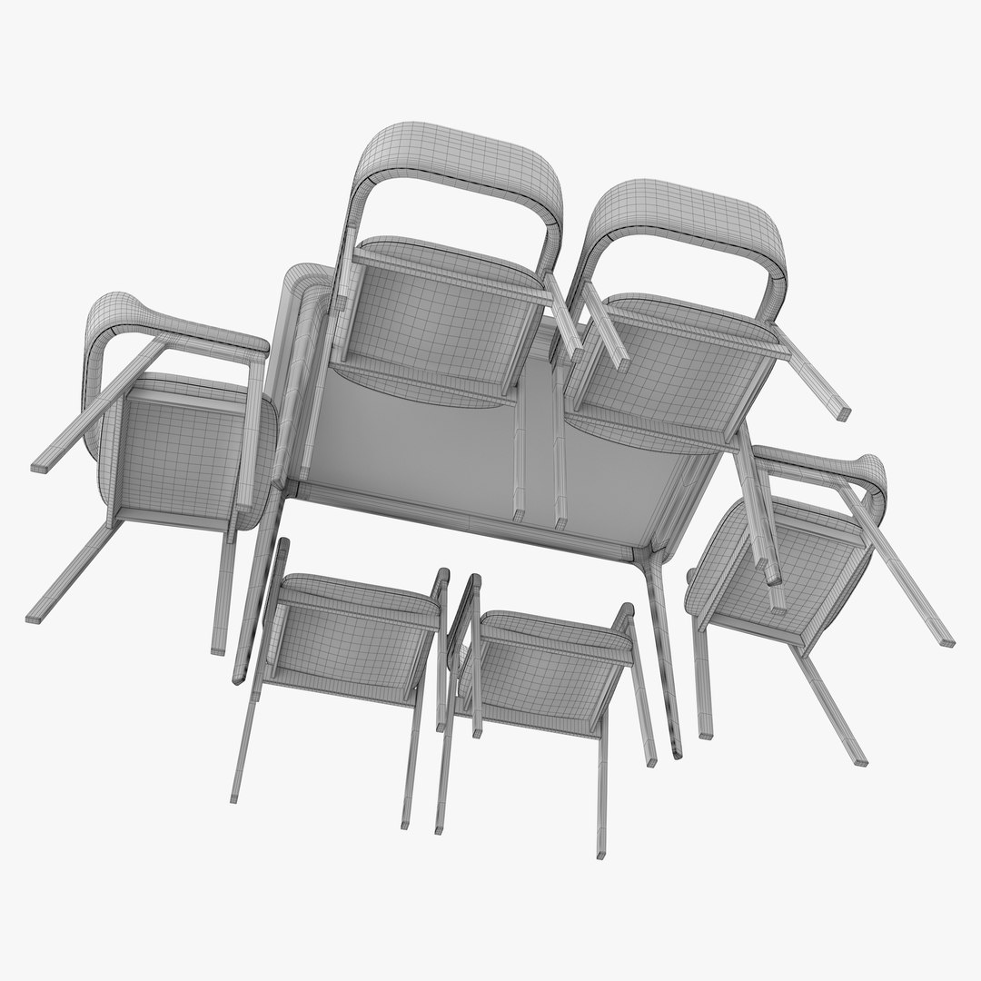 3D Konyshev Play Table With Article Savis Gray Dining Chairs - TurboSquid 2025505