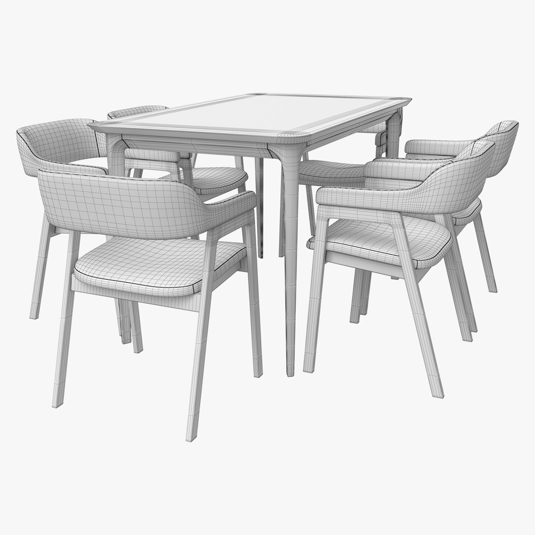 3D Konyshev Play Table With Article Savis Gray Dining Chairs - TurboSquid 2025505
