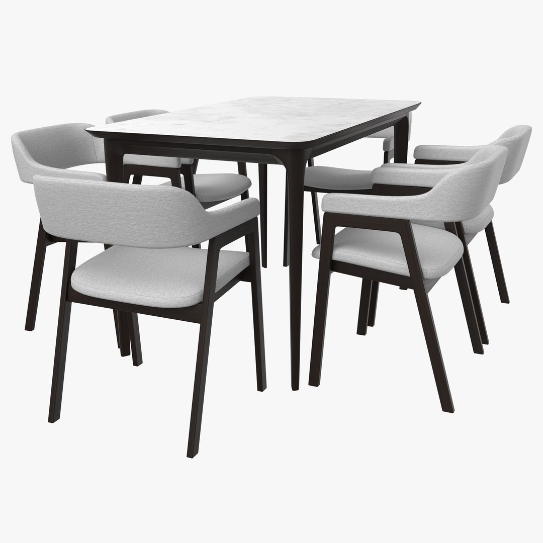 3D Konyshev Play Table With Article Savis Gray Dining Chairs - TurboSquid 2025505