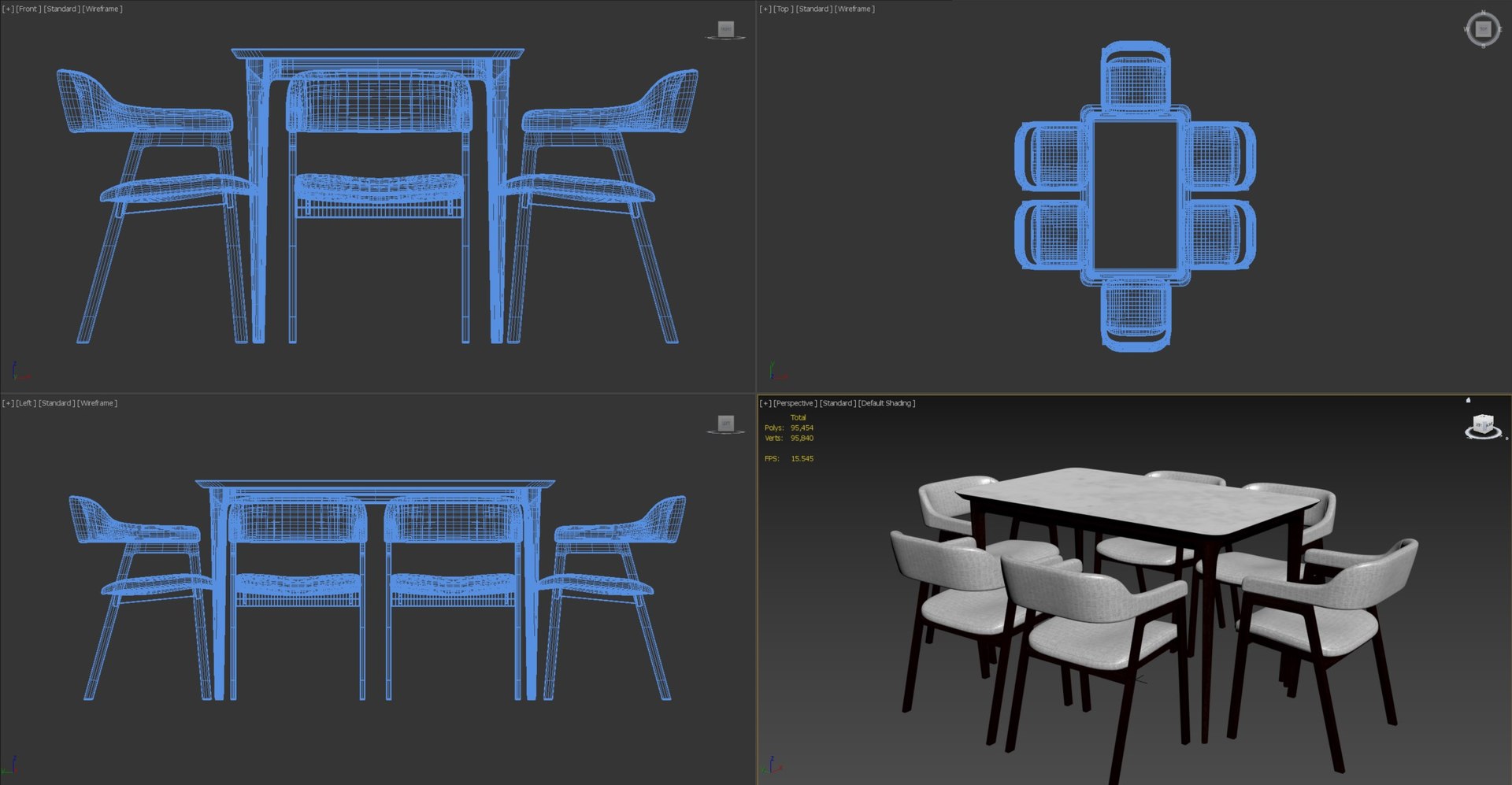 3D Konyshev Play Table With Article Savis Gray Dining Chairs - TurboSquid 2025505