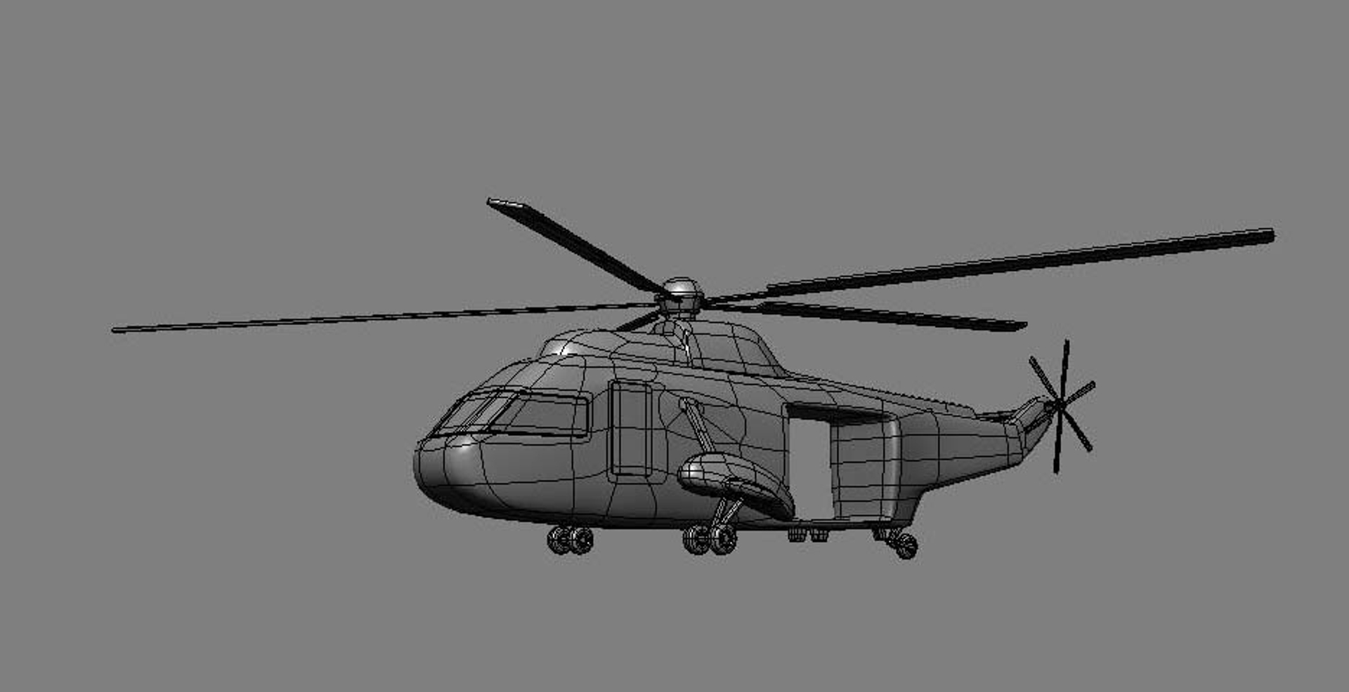 3d model transport helicopter